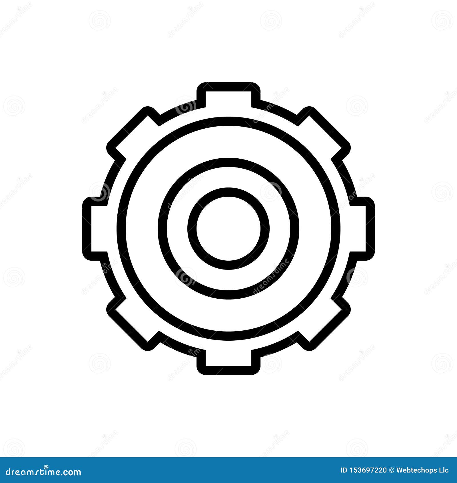 Black Line Icon for Setting, Ambience and Context Stock Vector ...