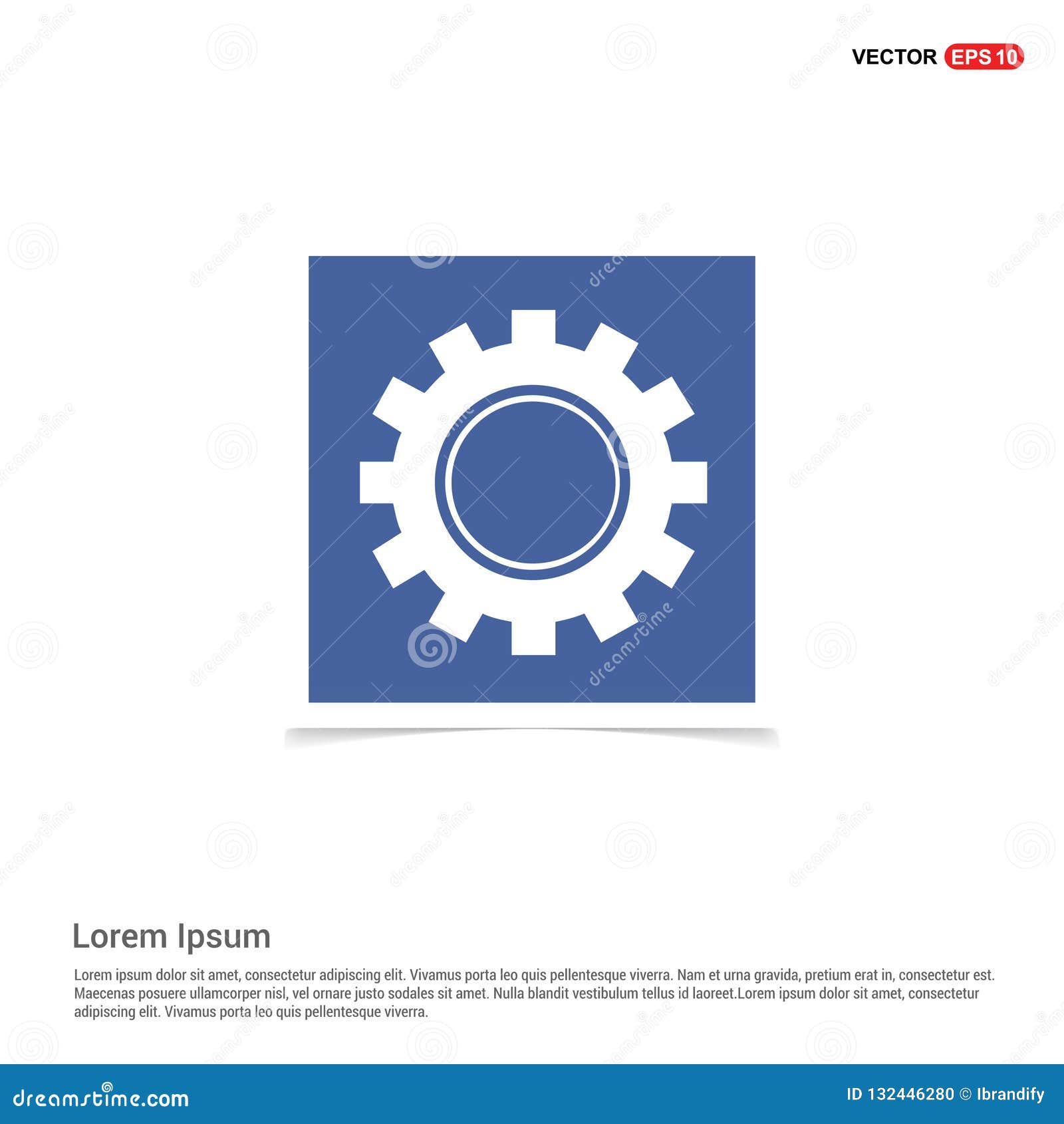 Setting Icon - Blue Photo Frame Stock Vector - Illustration of ...