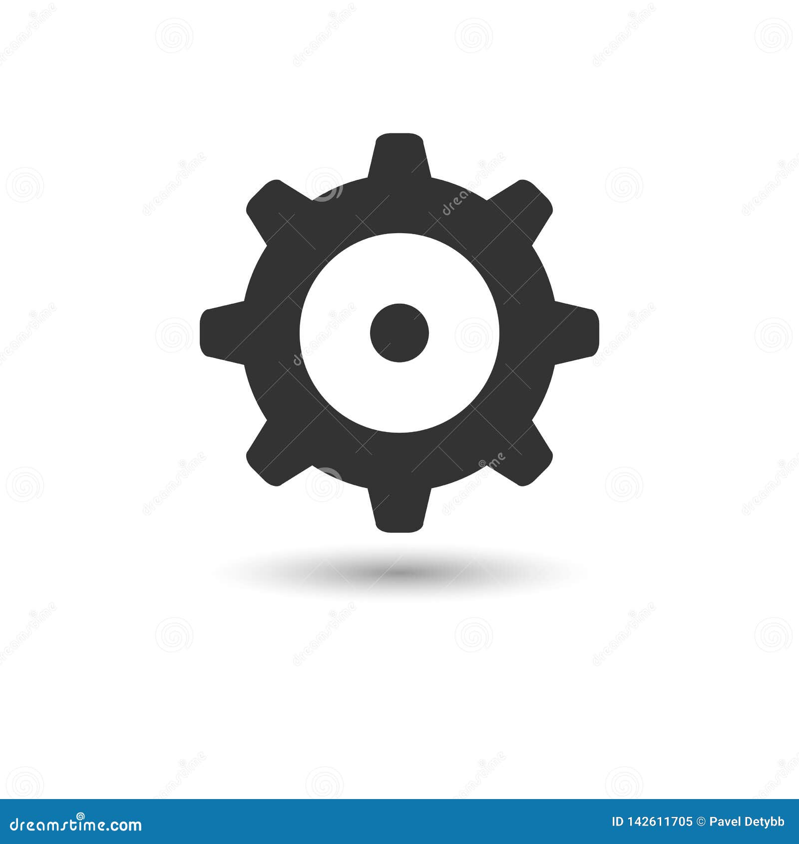 Setting Icon. Flat Style Design, Vector Illustration Stock Illustration ...