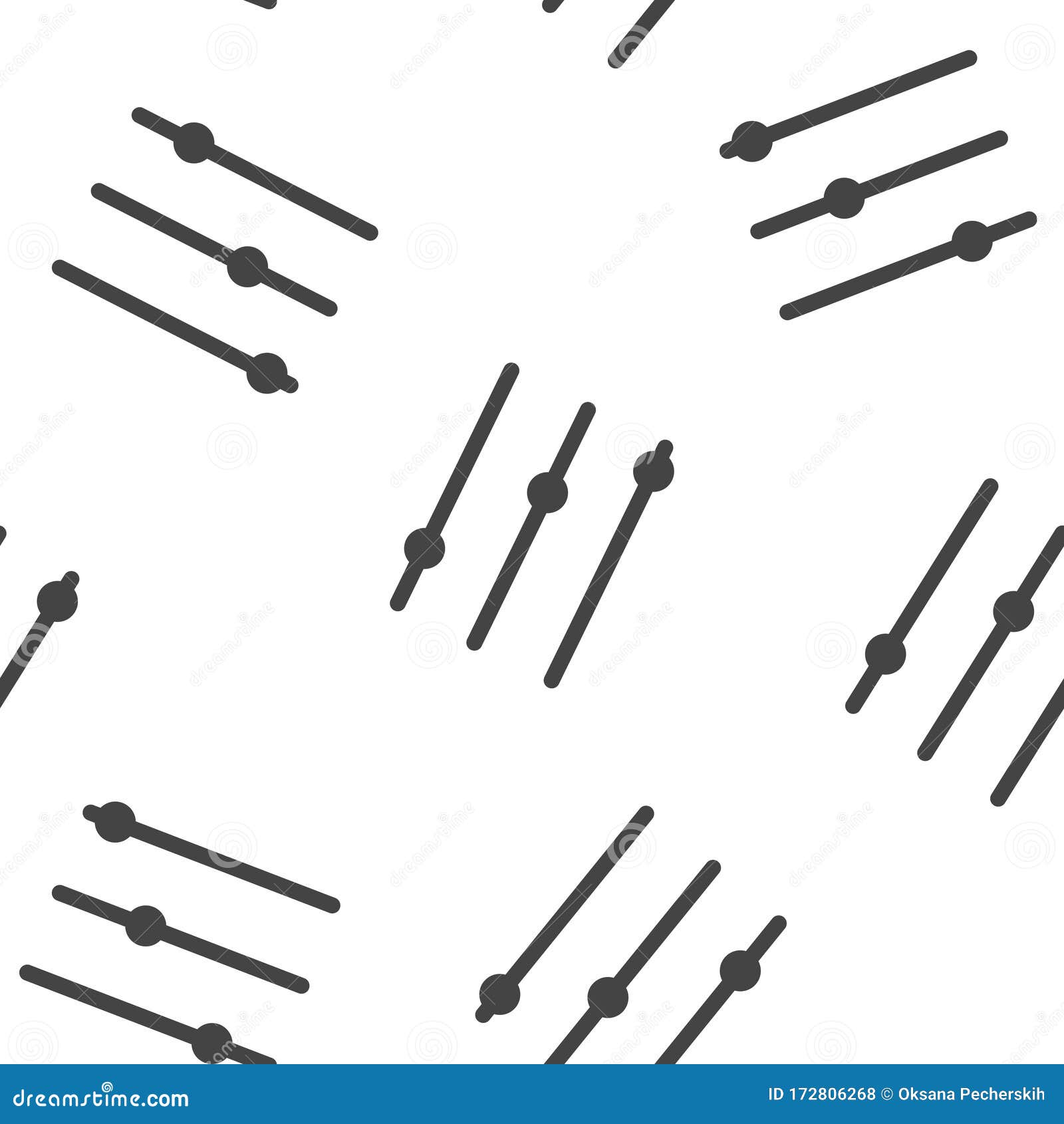 Setting Icon Seamless Pattern on a White Background Stock Vector ...