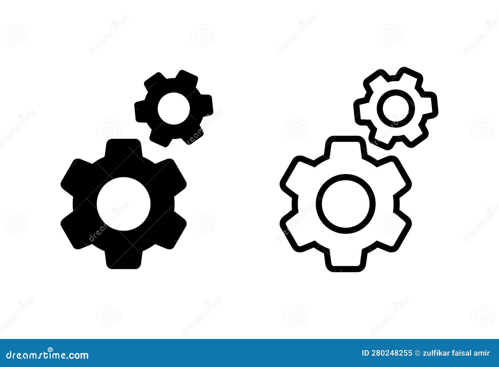 Setting Icon . Cog Settings Icon Symbol Stock Vector - Illustration of ...