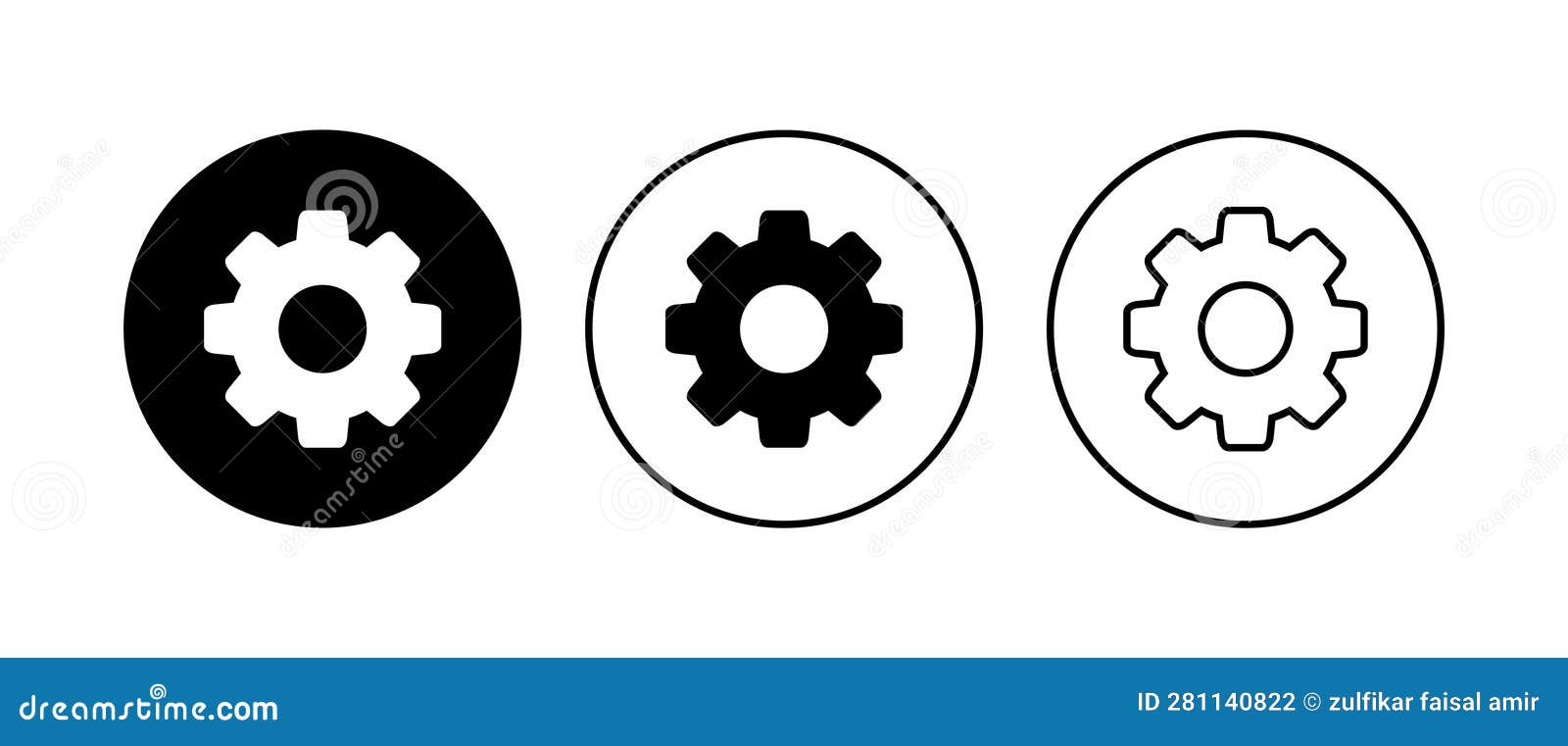 Setting Icon . Cog Settings Icon Symbol Stock Vector - Illustration of ...