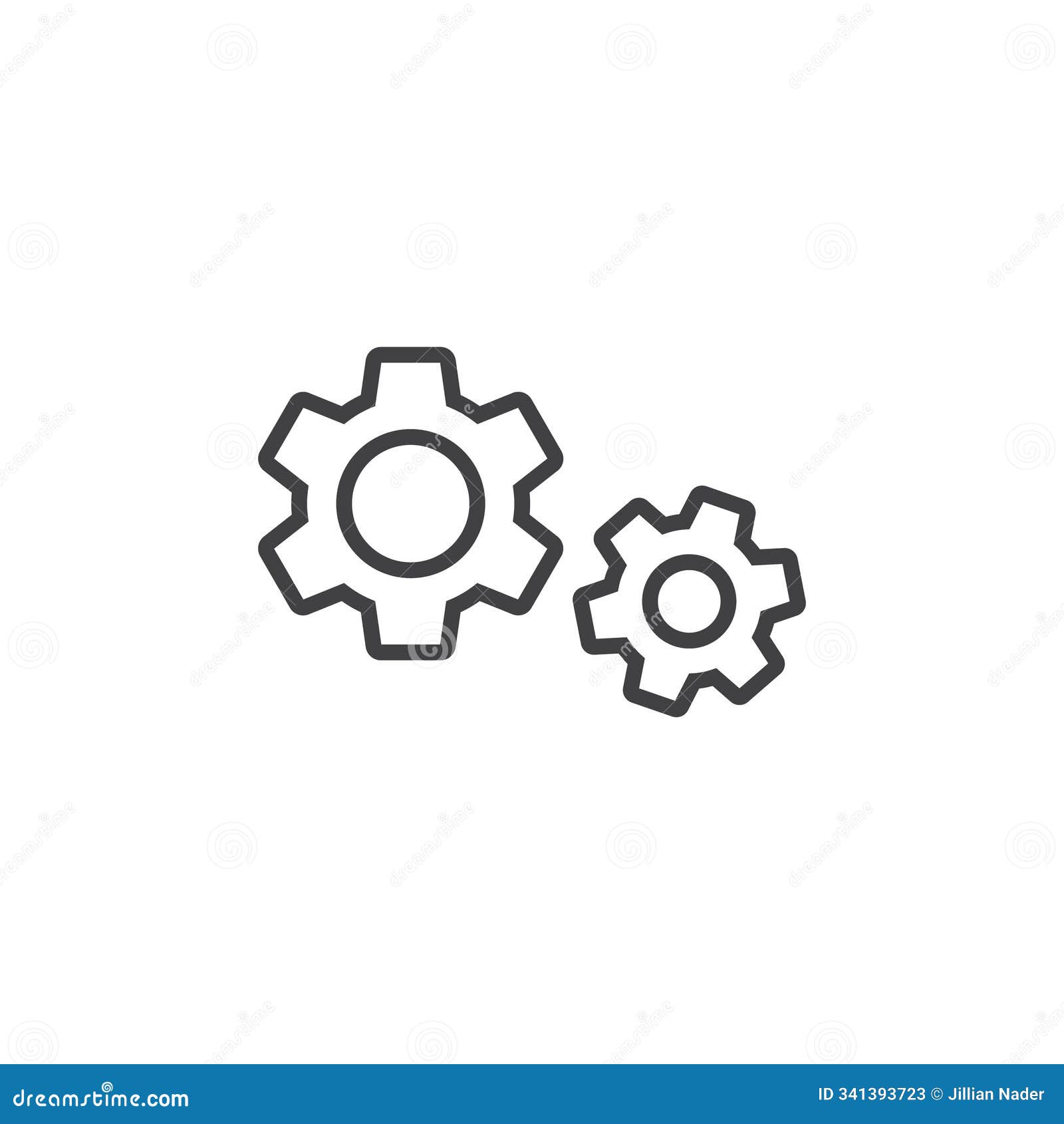 Setting Icon Simple Outline Vector Logo Stock Vector - Illustration of ...