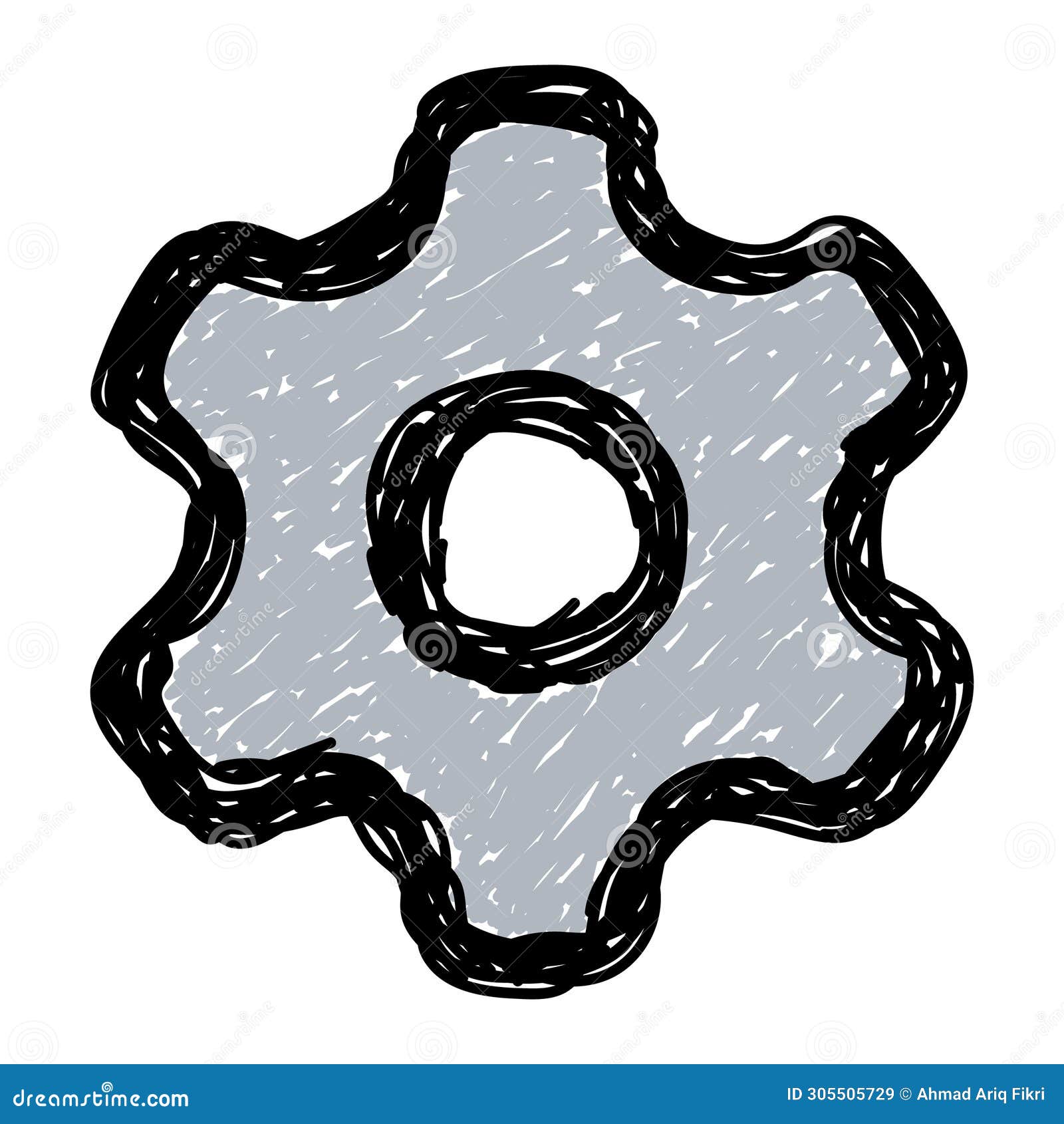 Setting Icon. User Interface Concept. Setting Doodle Hand Drawn Icon ...