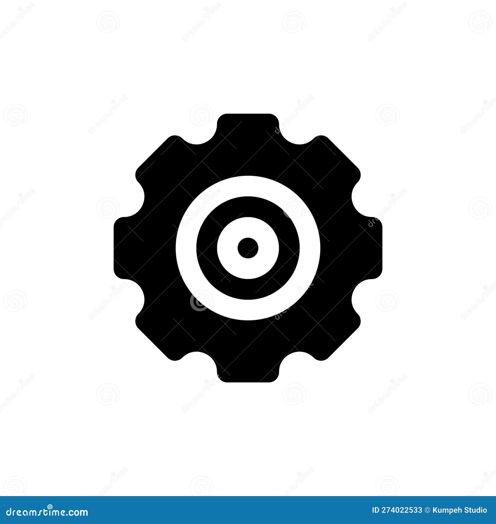 Setting Icon Vector. Simple Cog Sign Stock Vector - Illustration of ...