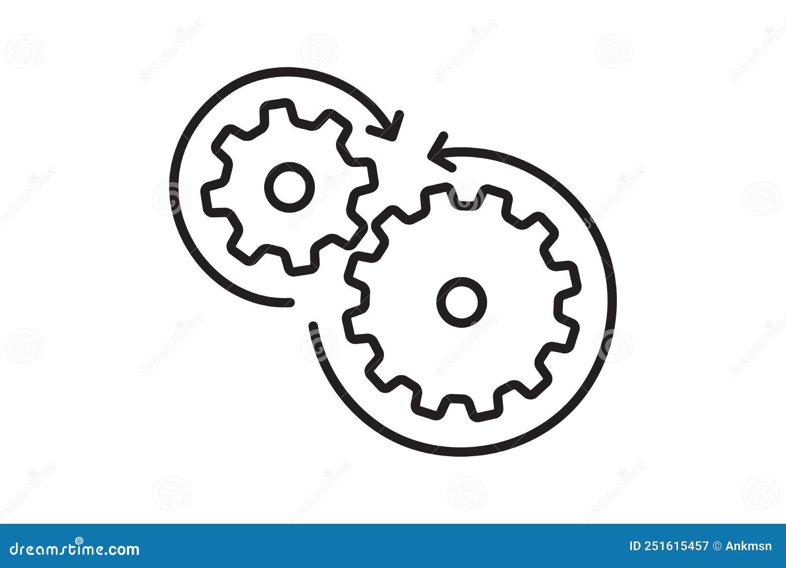 Setting Icon Vector With Work Cog Gear Element. Cogweel Mechanism ...