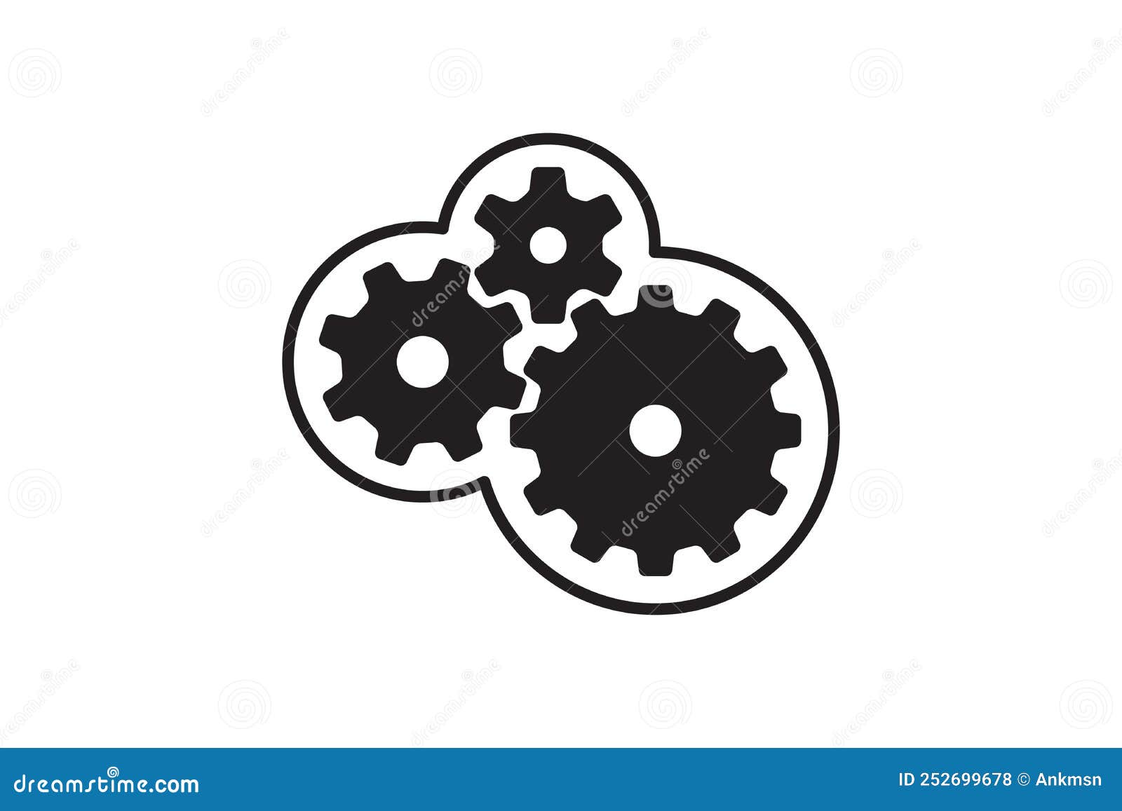 Setting Icon Vector With Work Cog Gear Element. Cogweel Mechanism ...