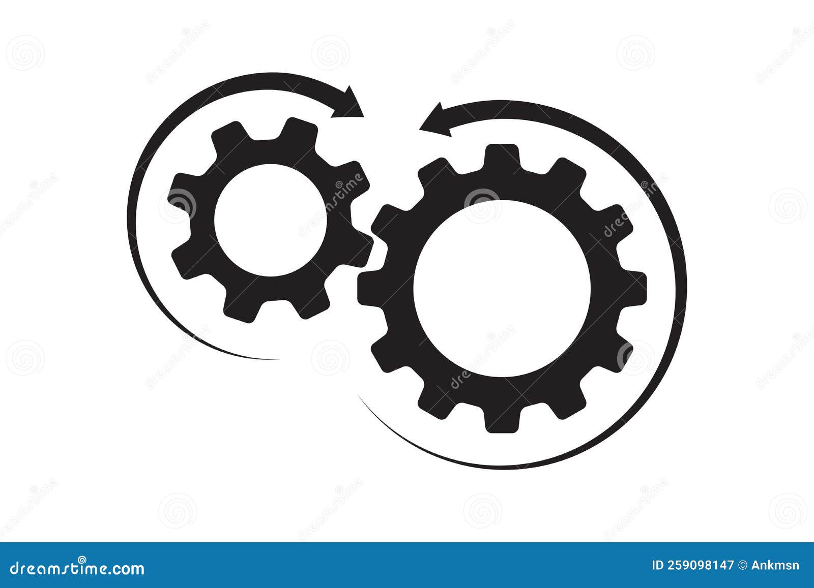 Setting Icon Vector with Work Cog Gear Element. Cogweel Mechanism ...