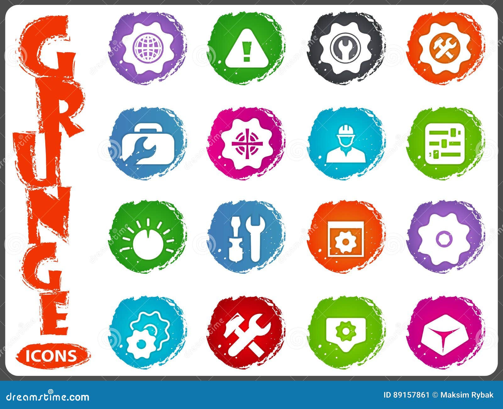 Setting icons set stock illustration. Illustration of computing - 89157861