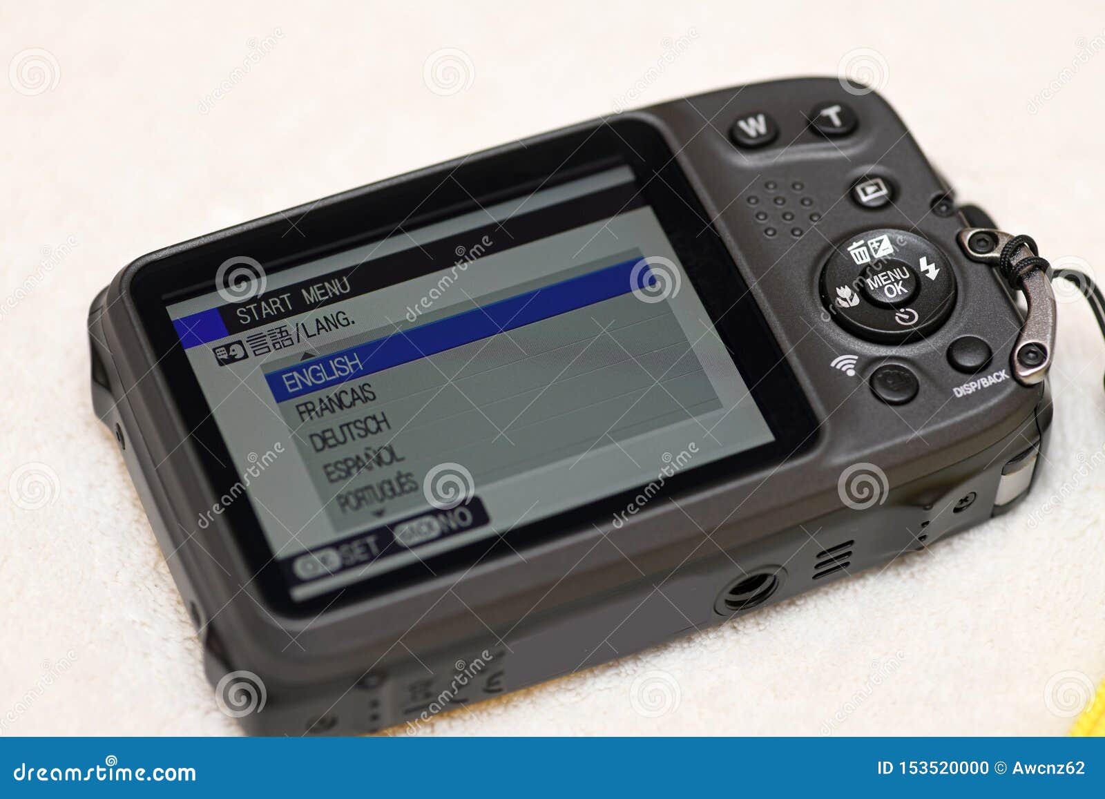 Setting the Language on New Camera Stock Photo - Image of menu, insert ...