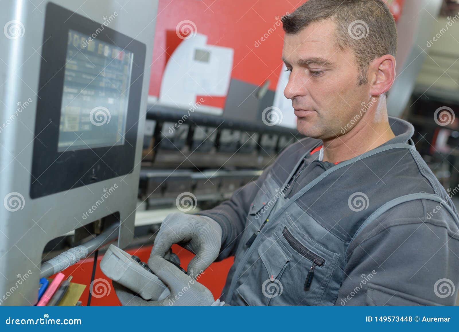 Setting the Machine Program Stock Photo - Image of work, machine: 149573448