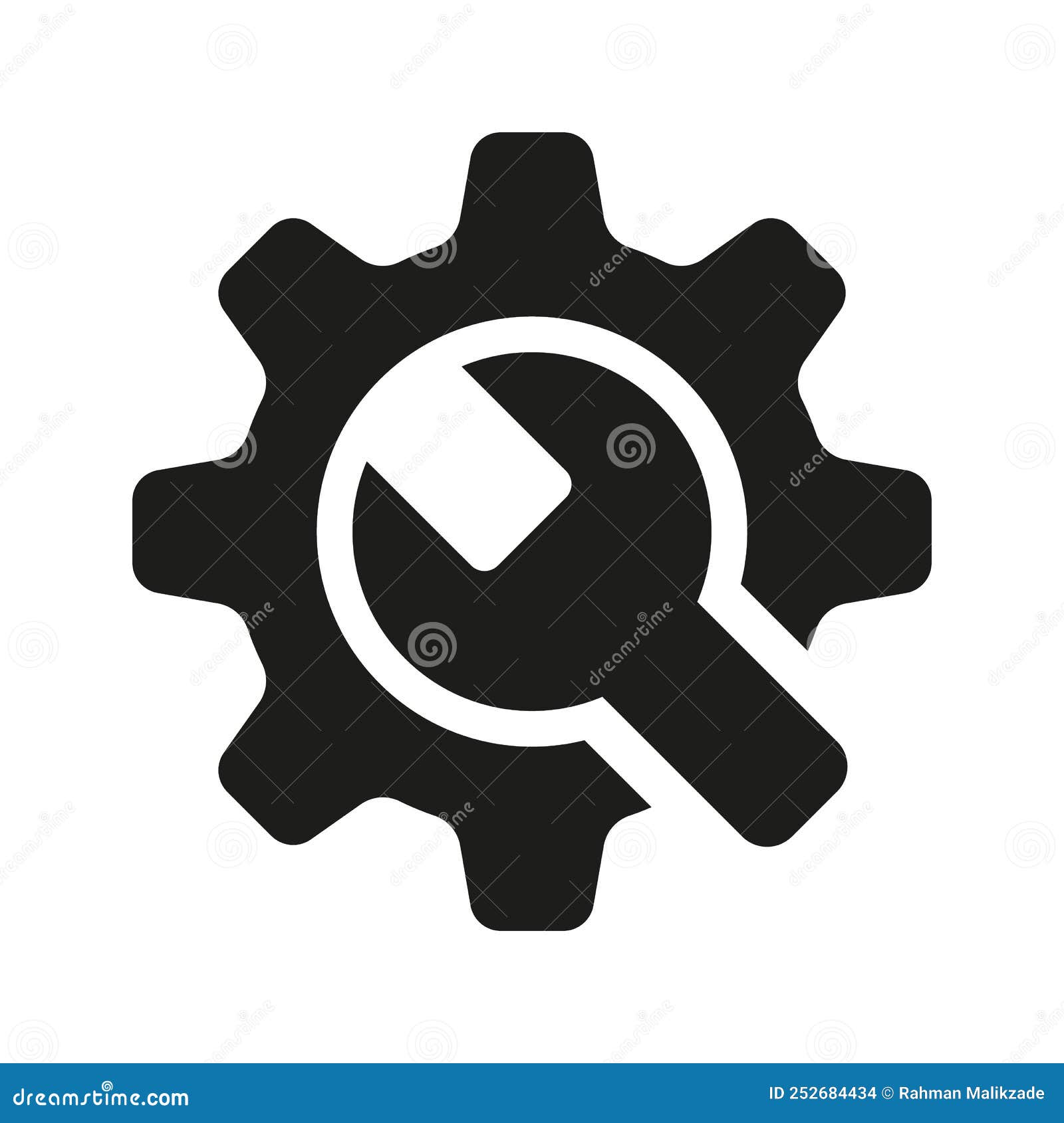 Setting or Maintenance Icon. Gear Symbol Vector Illustration Stock ...
