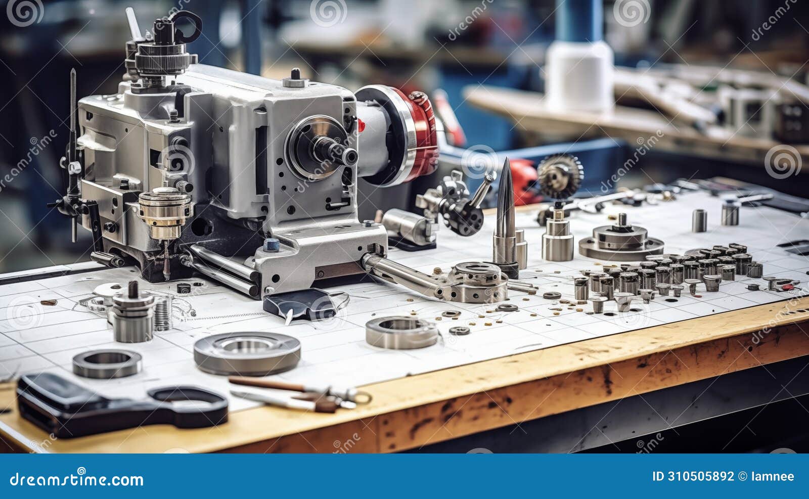 Setting for Mechanical Engineering Workshops Provides Functionality.AI Generated Stock ...