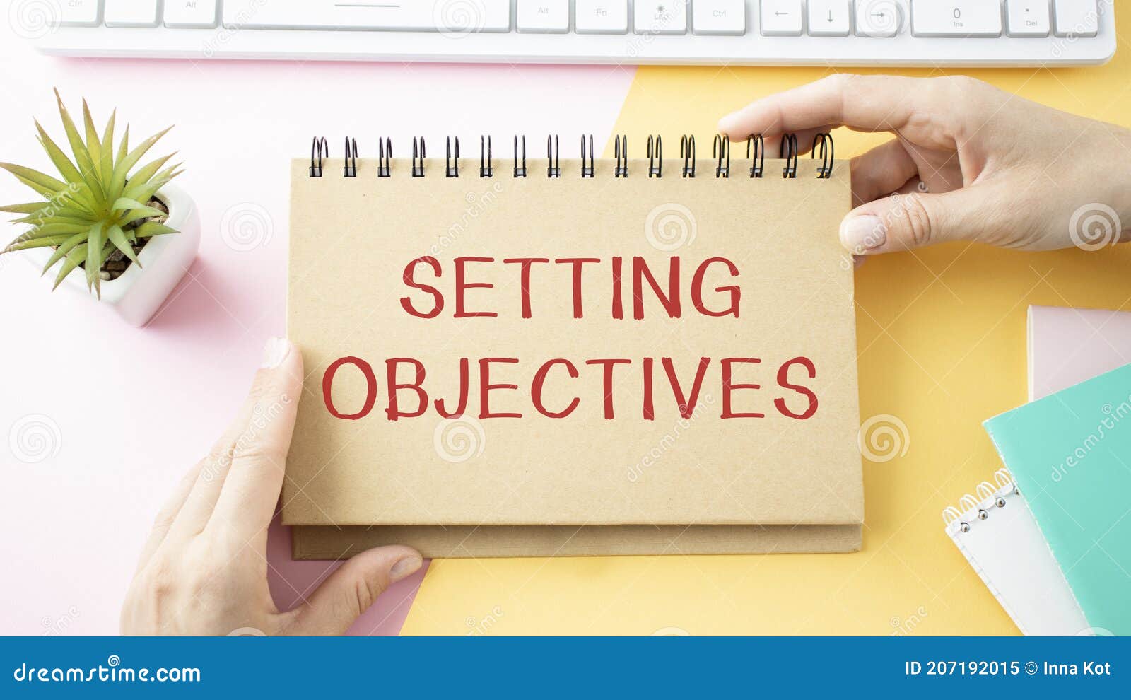 Setting Objectives Text Written on a Paper with Stock Image - Image of ...
