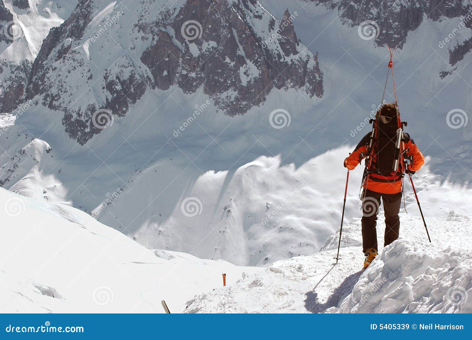 Setting Off stock image. Image of equipment, skis, peaks - 5405339