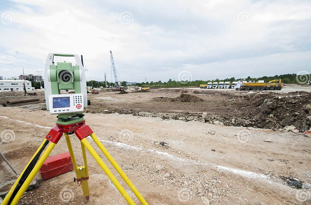 Setting Out on Construction Stock Photo - Image of surveyor, site: 32150628