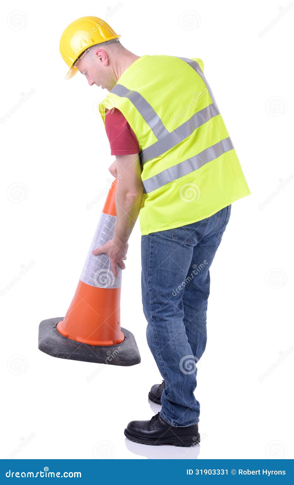 Setting out traffic cone stock image. Image of concepts - 31903331