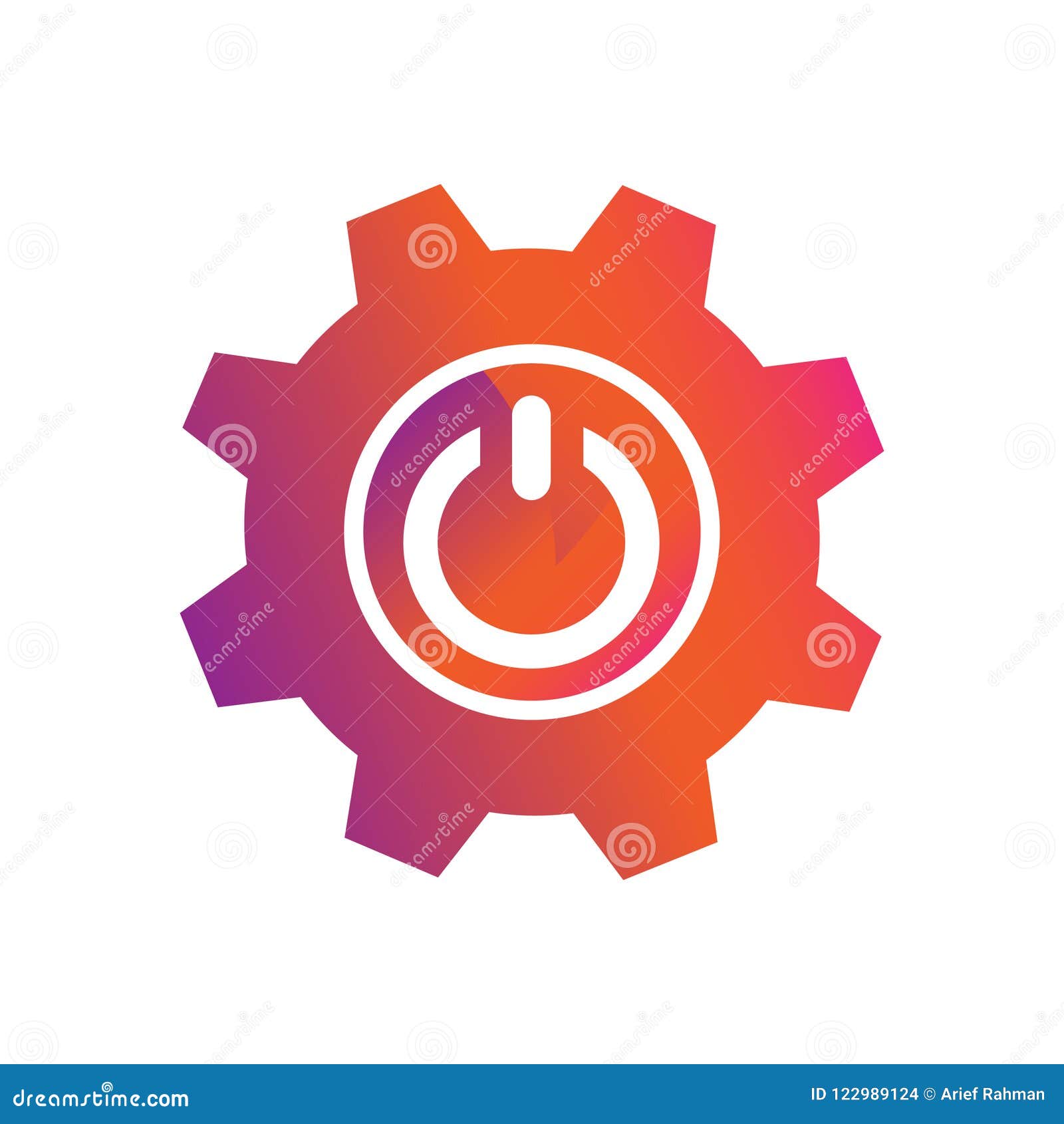 Setting Power Button Vector Icon Stock Vector - Illustration of check ...