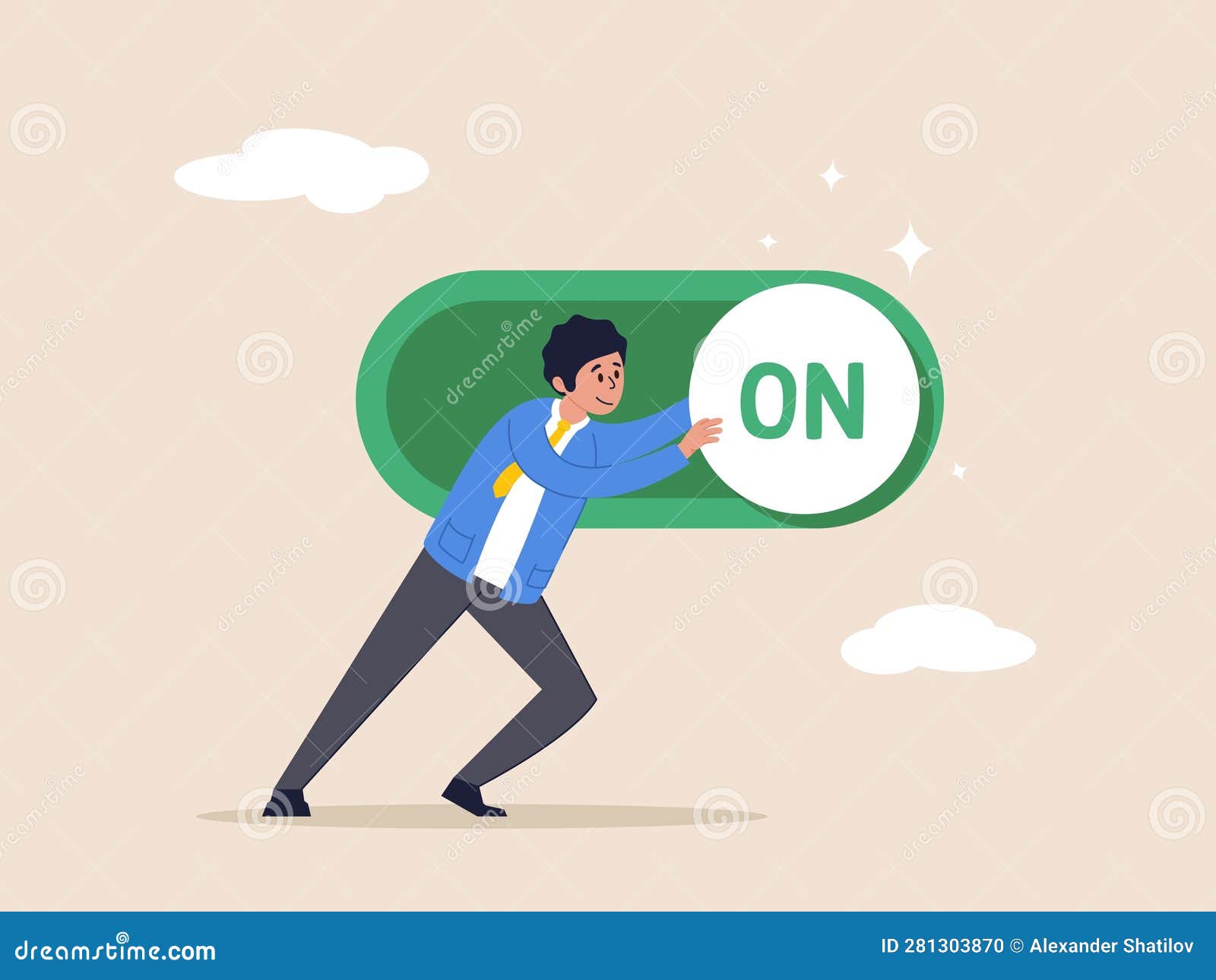 Setting or Preference Concept. Turn on Switch, Paradigm Shift or Change ...