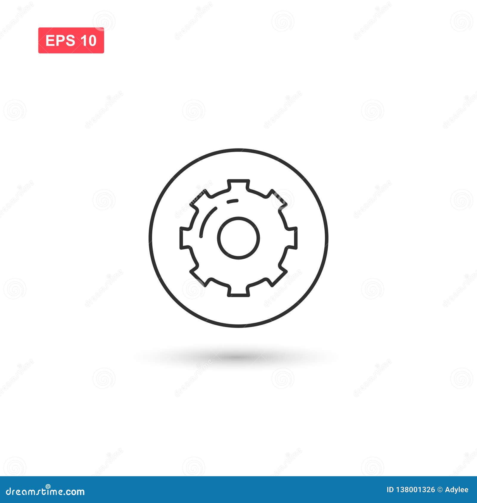 Setting Preference Outline Icon Vector Illustration | CartoonDealer.com ...