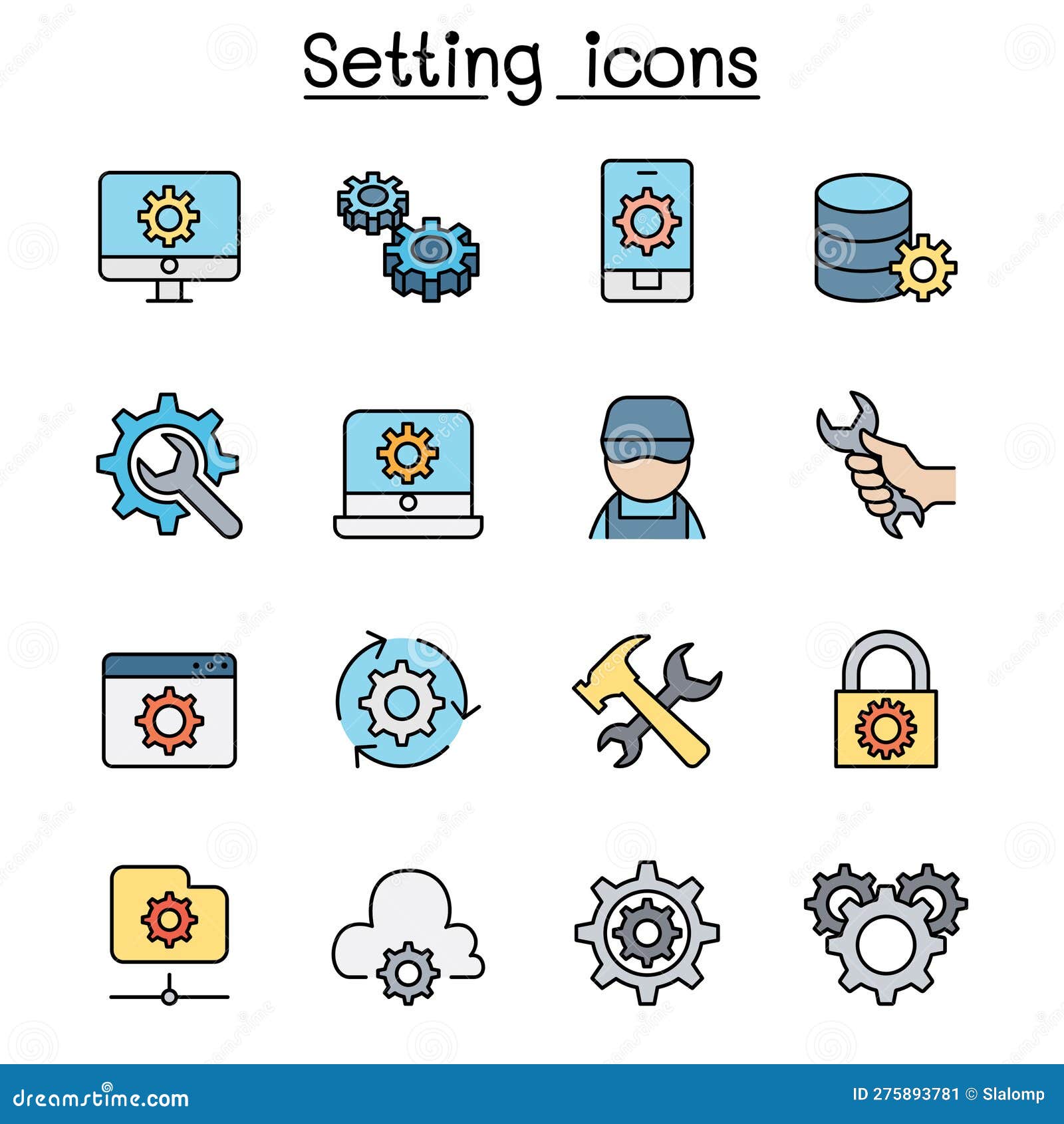 Setup , Configuration, Maintenance Icon Stock Illustration ... Setup , Configuration, Maintenance Icon Stock Illustration ...