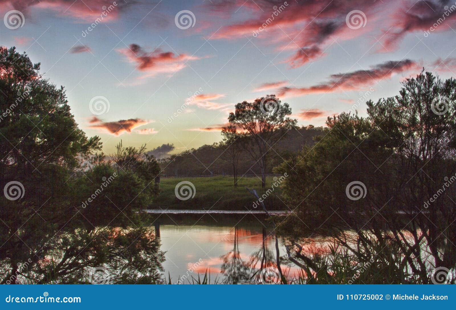 Sun Going Down Over the Mountains Stock Photo - Image of country, bank ...