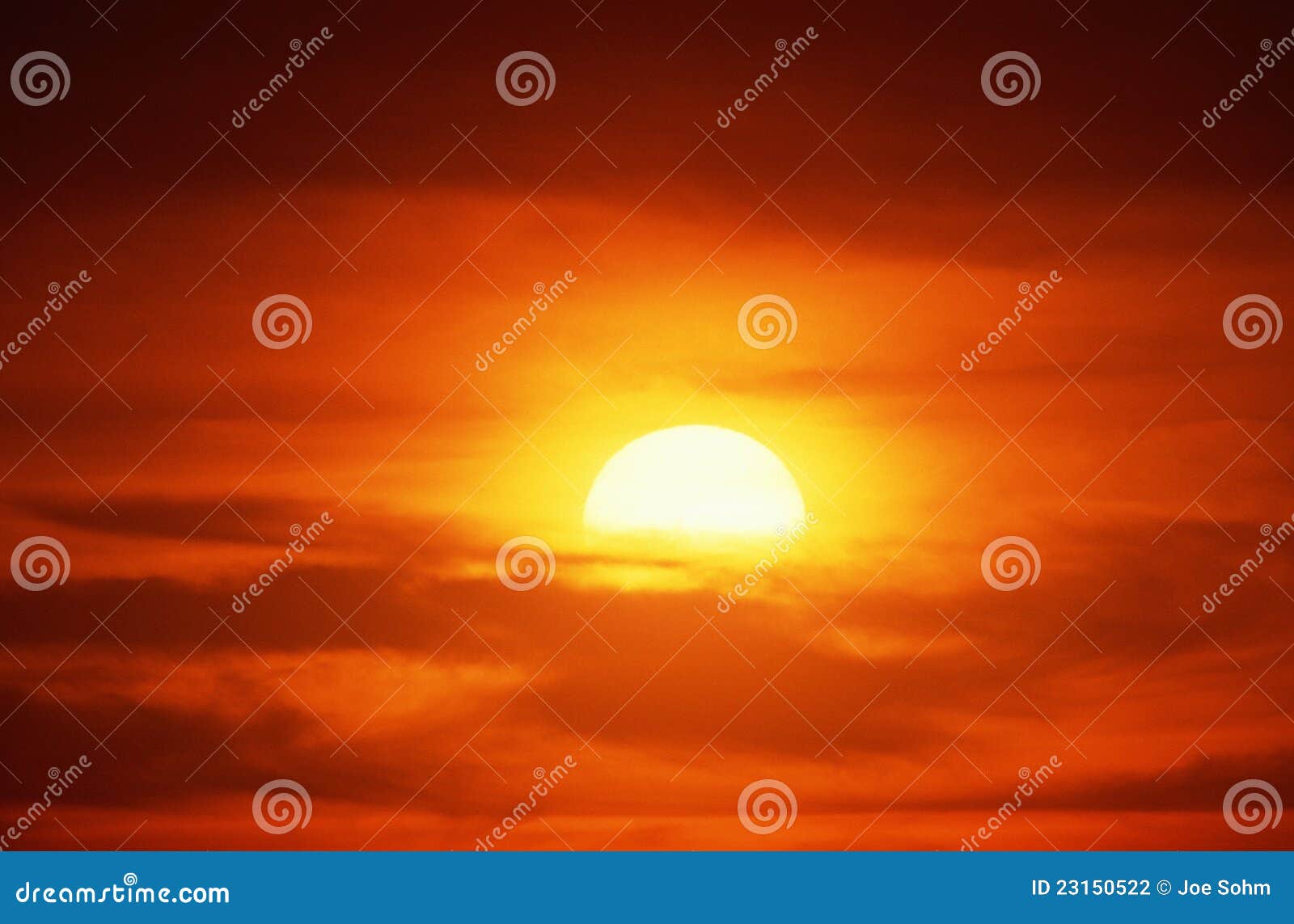 Setting sun into clouds stock photo. Image of evening - 23150522