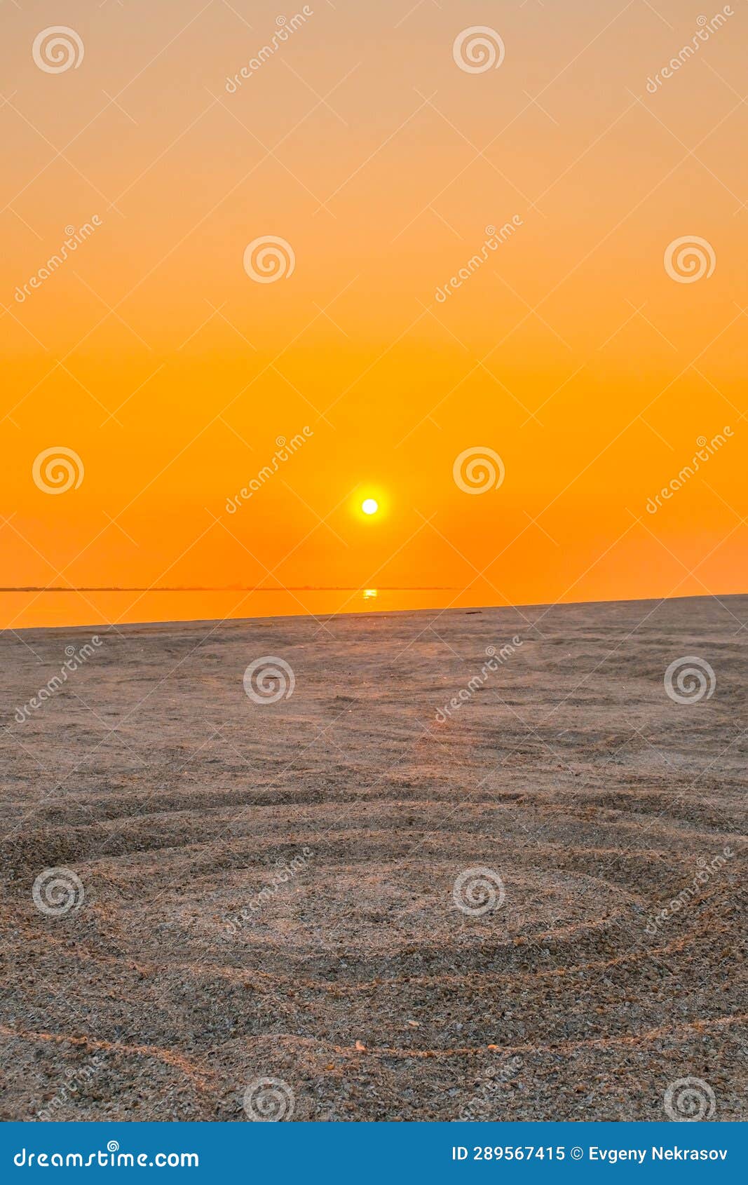 Sunset on the sea. stock image. Image of color, scenic - 289567415