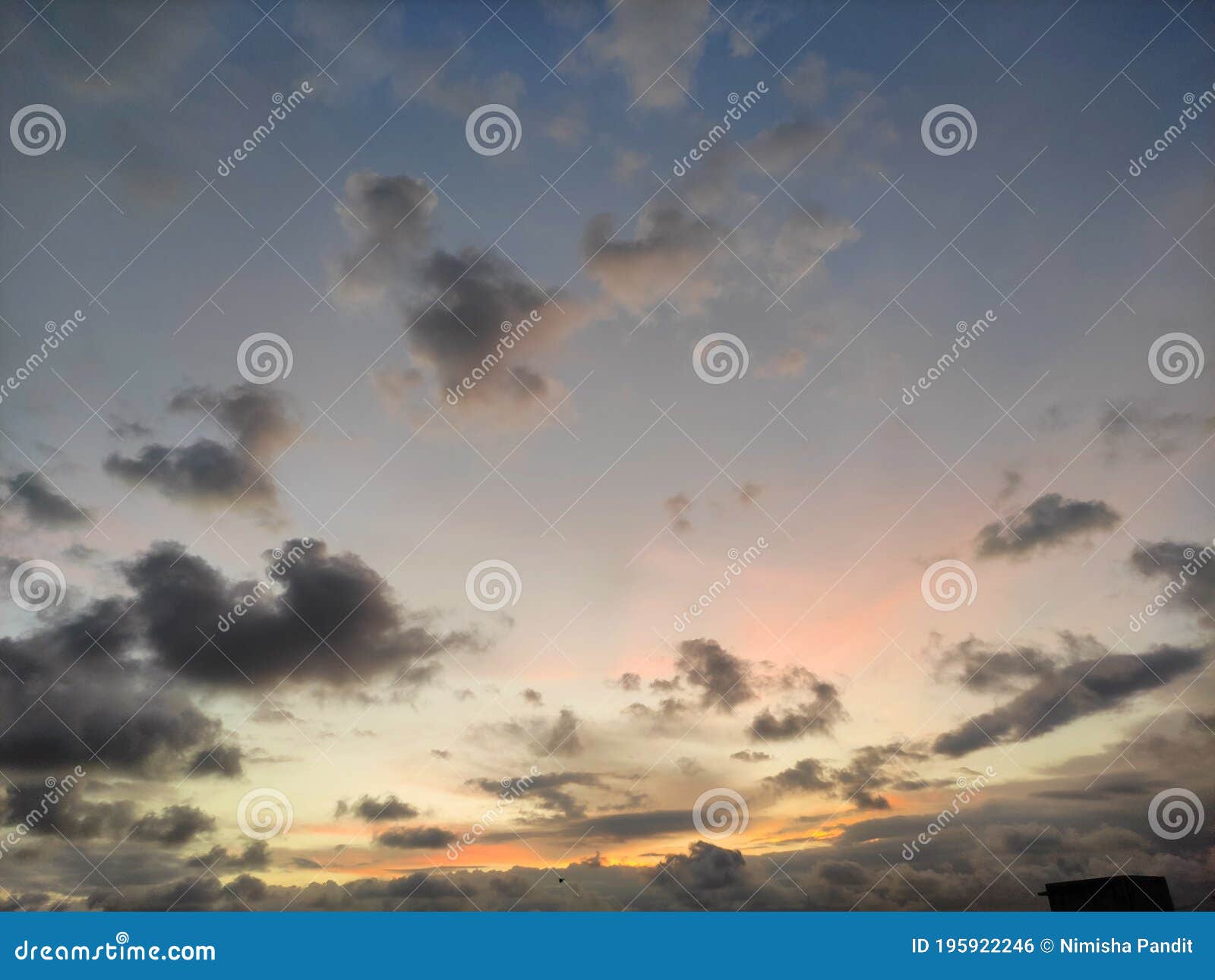 Setting Sun sky stock photo. Image of colour, combination - 195922246