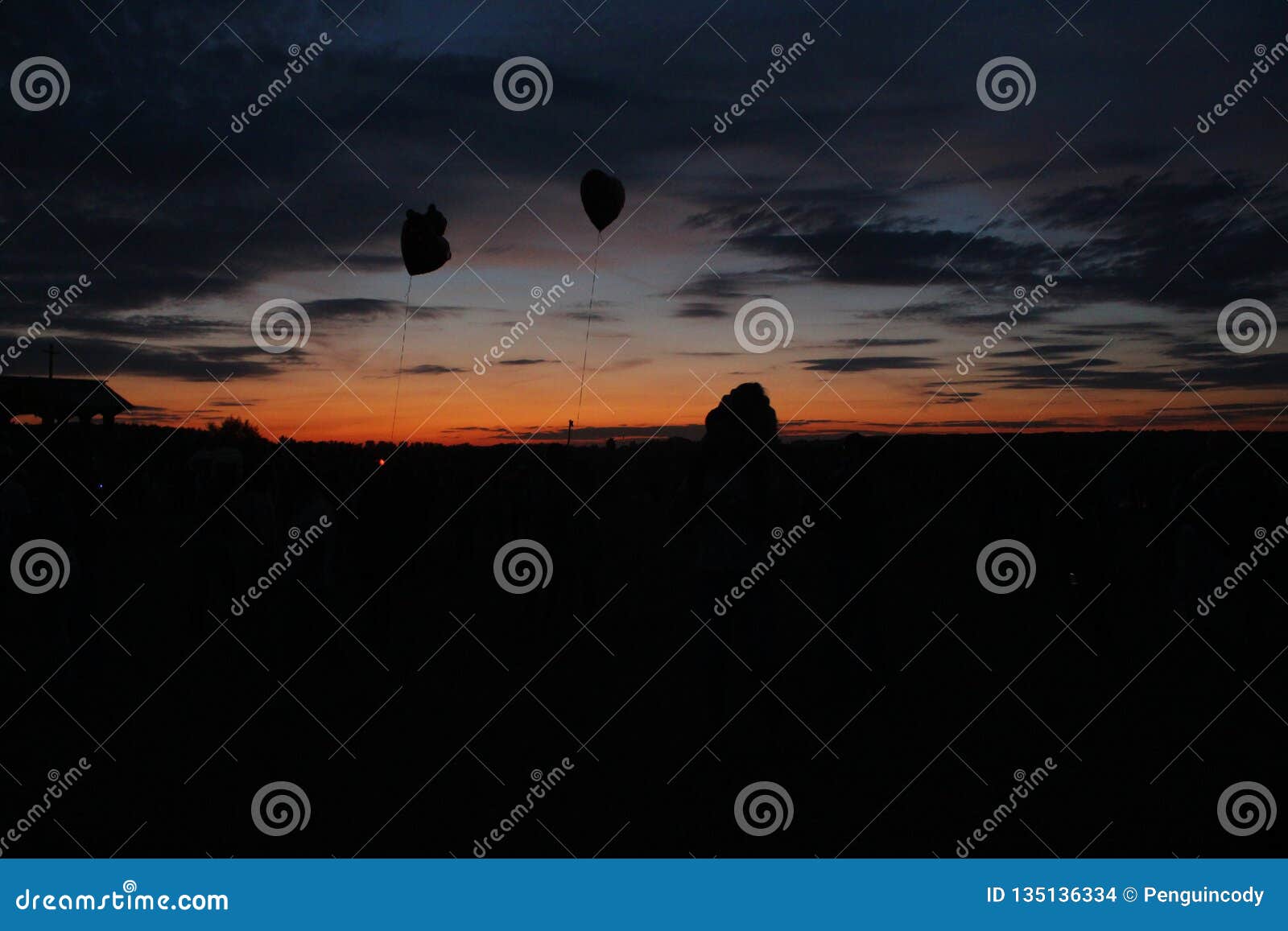 Sunset sky landscape stock photo. Image of setting, landscape - 135136334