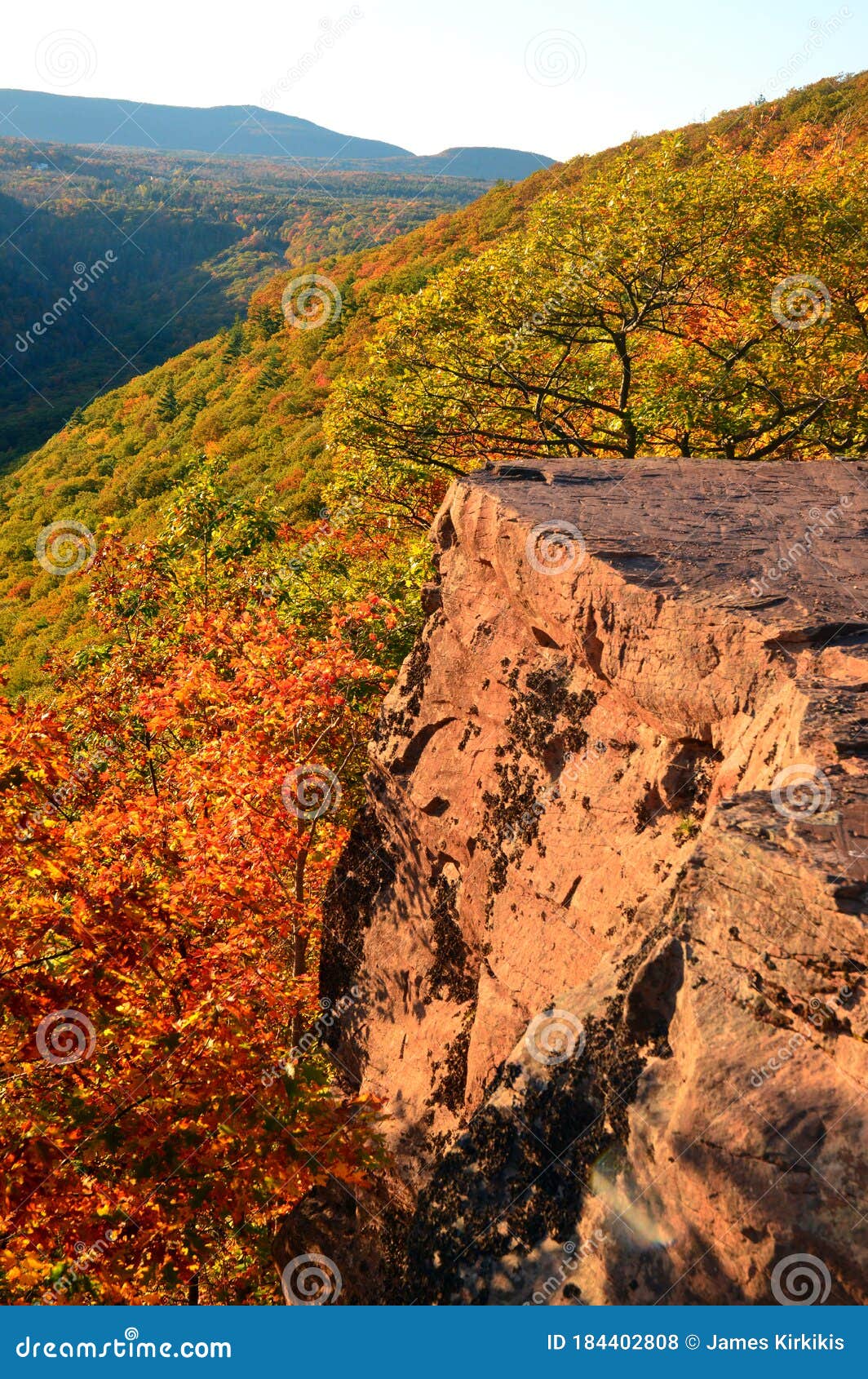 A Rock Outcropping in the Catskill Escarpment Stock Photo - Image of ...