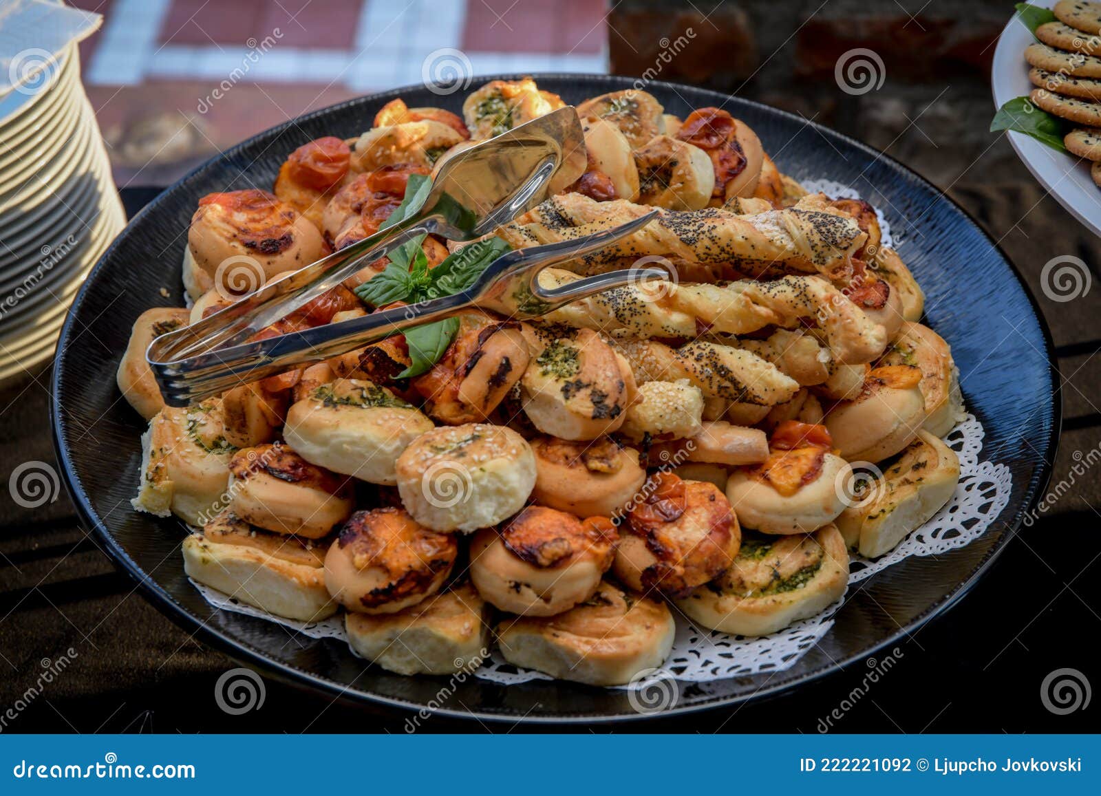 Setting of the Table with Food for Breakfast, Bread, Beverage, Shallow ...
