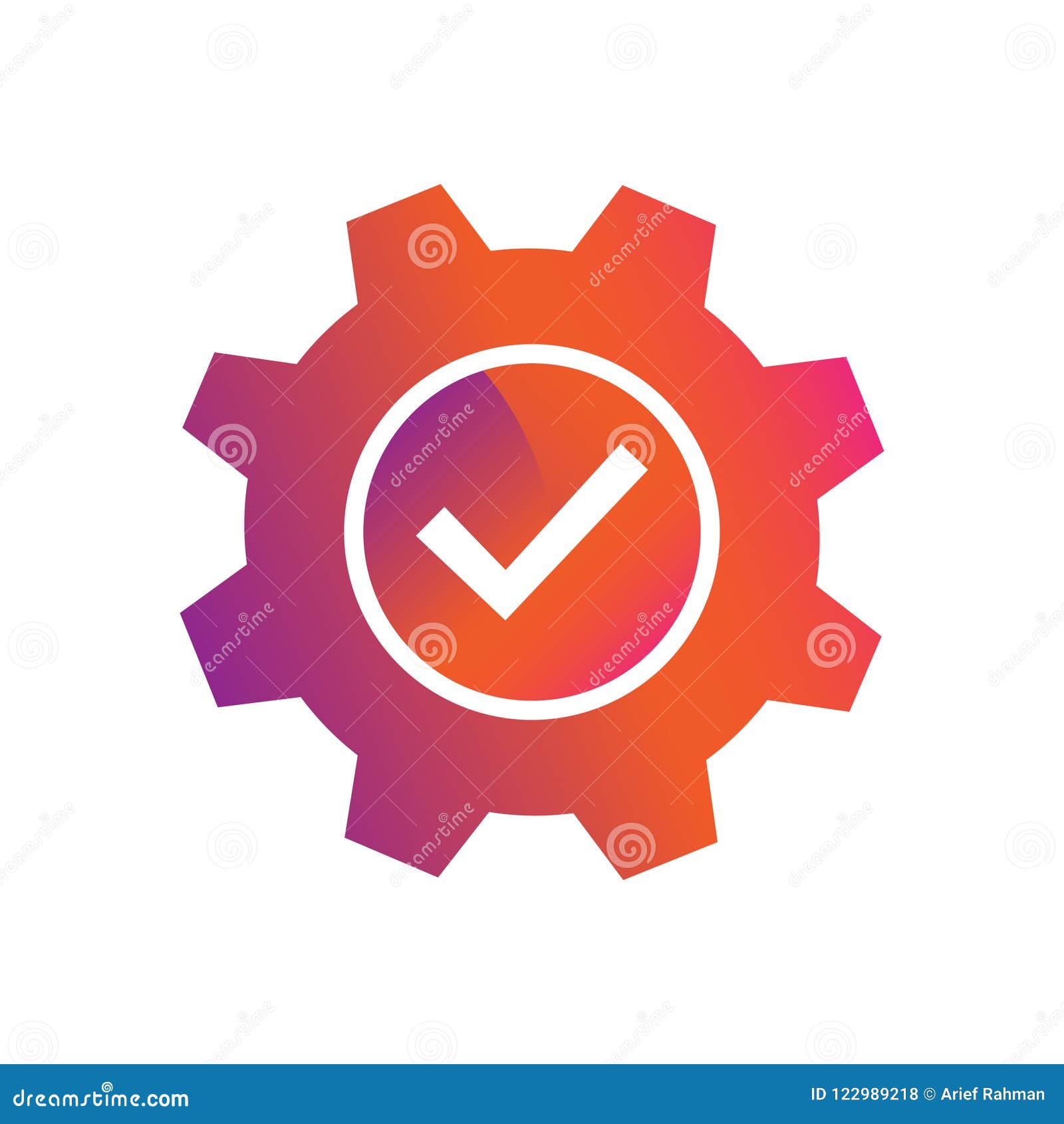 Setting Task Checkmark Button Vector Icon Stock Vector - Illustration ...