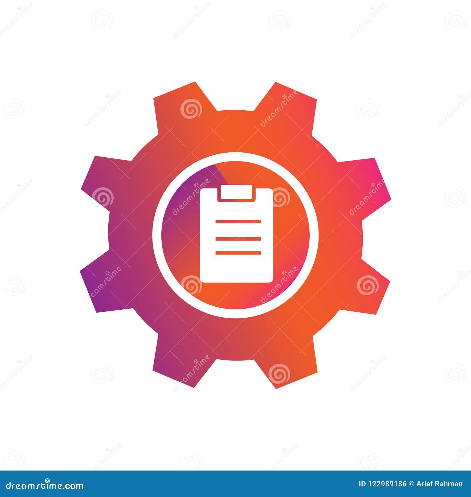 Setting Task Paper Button Vector Icon Stock Vector - Illustration of ...
