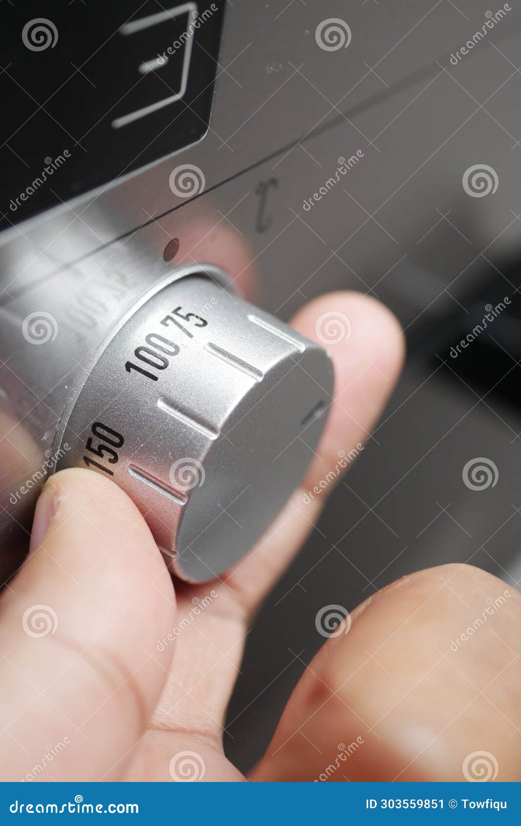 Setting Temperature Control on Oven. Stock Image - Image of design ...