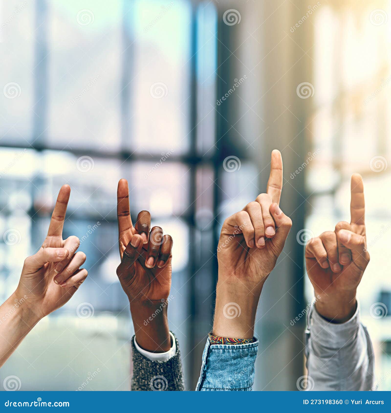 Setting Their Sights on Things Above. a Group of Businesspeople ...