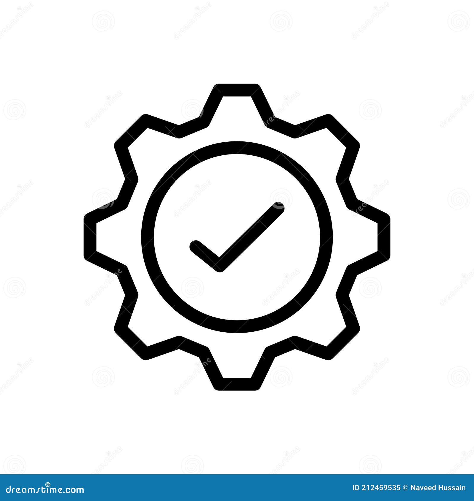 Setting tick stock vector. Illustration of mark, setting - 212459535