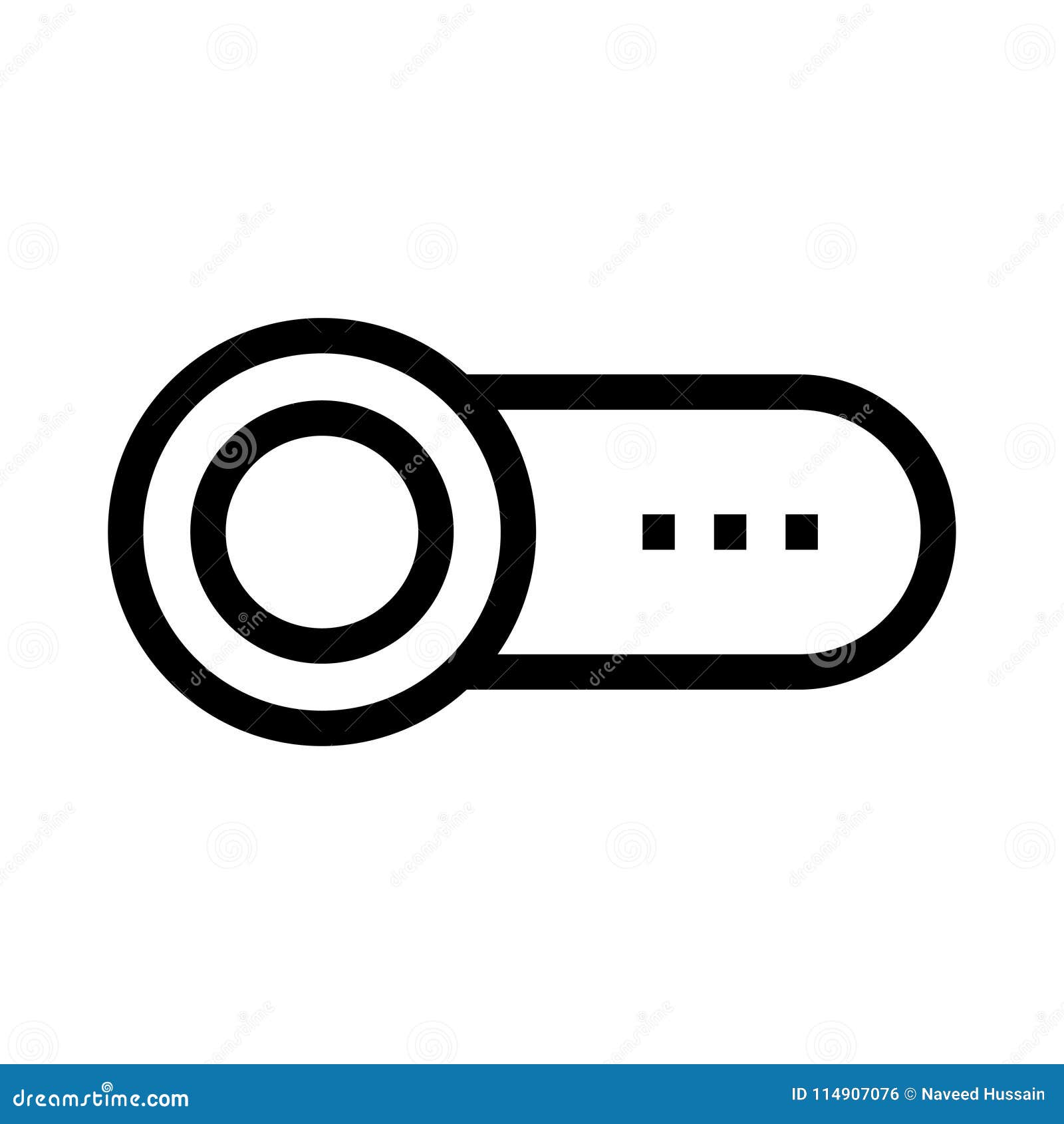 Setting Toggle Vector Line Icon Stock Vector - Illustration of ...