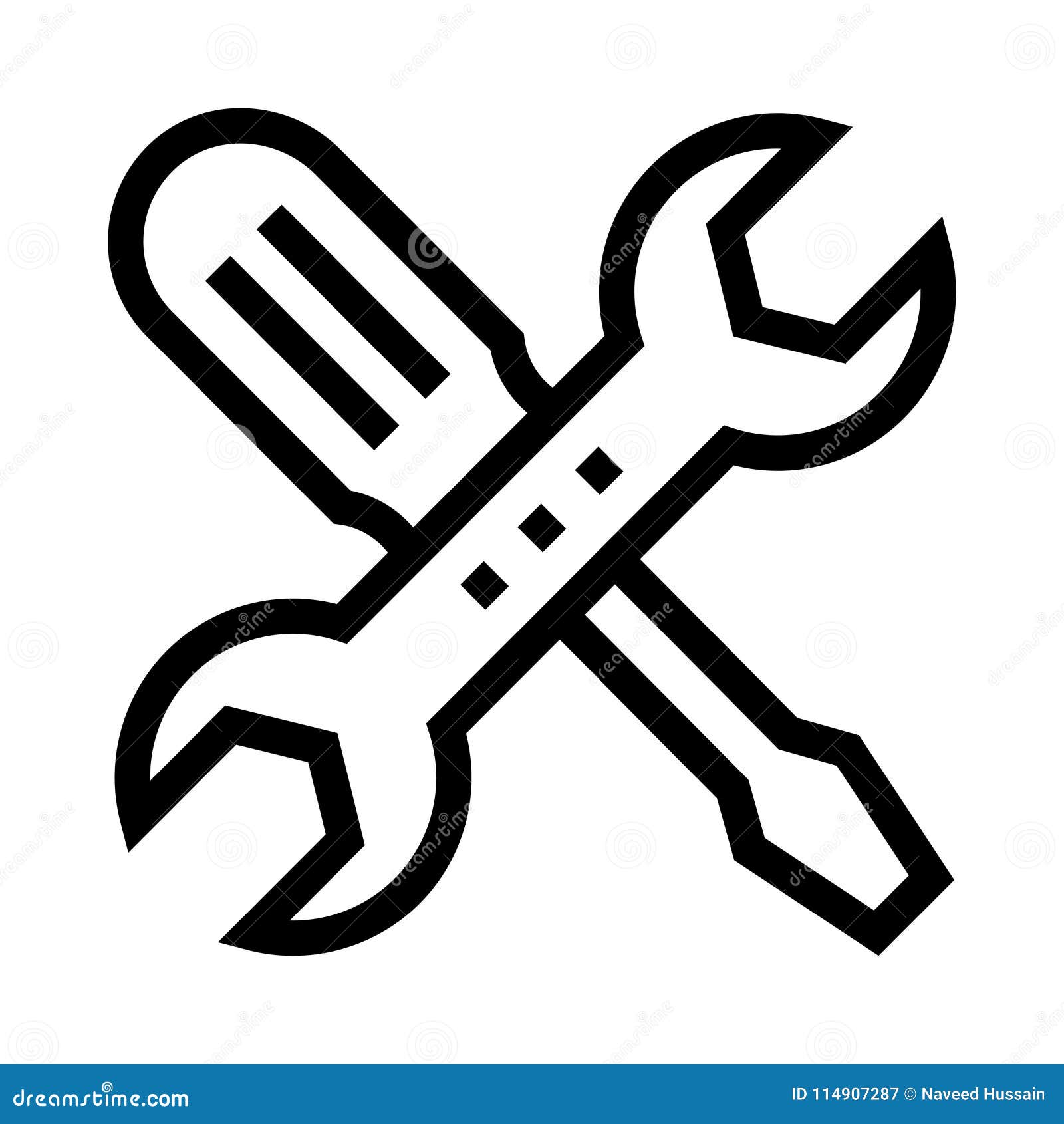 Setting Tools Vector Line Icon Stock Vector - Illustration of ...