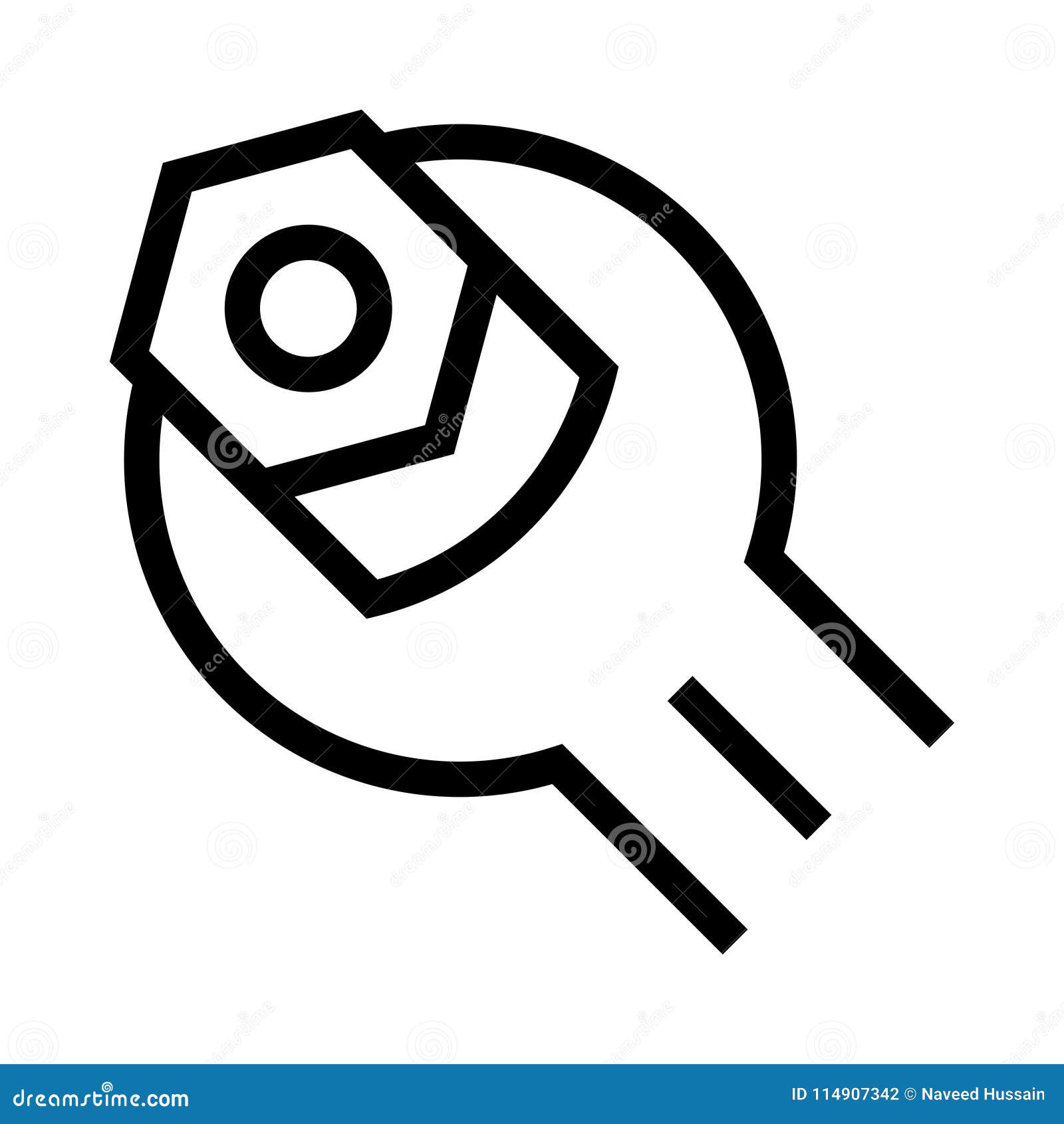 Setting Tools Vector Line Icon Stock Vector - Illustration of ...