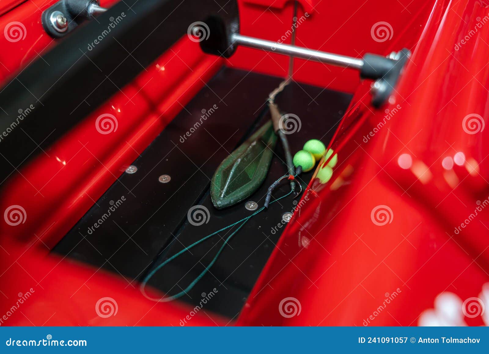 Setting Up a Carp Boat for Bait for Fishing Stock Image - Image of ...