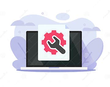 Setting Up Computer Vector, Laptop Repair Fix and Maintenance Service ...