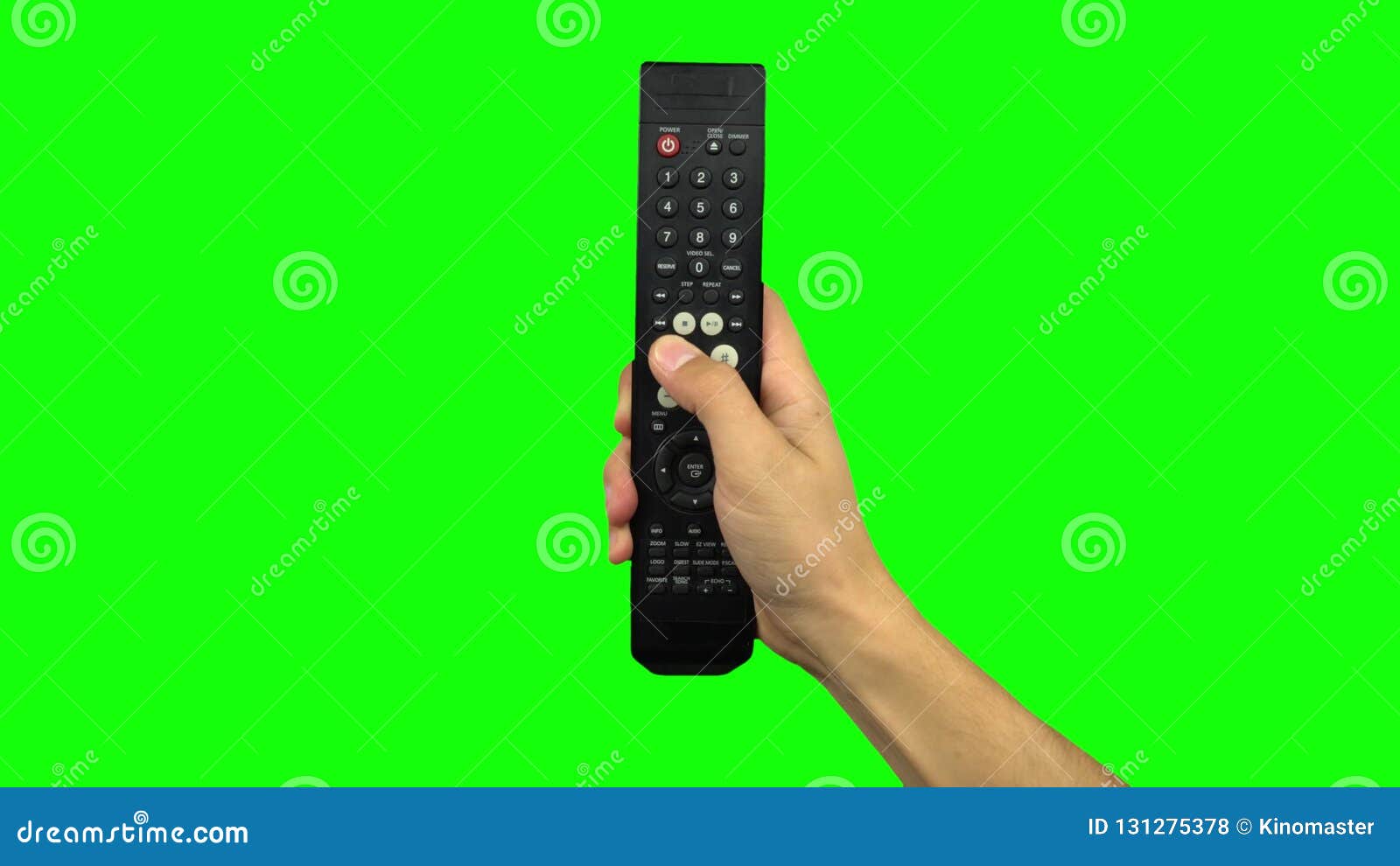 Setting Up Programs Using the Remote Control. Green Screen Stock ...