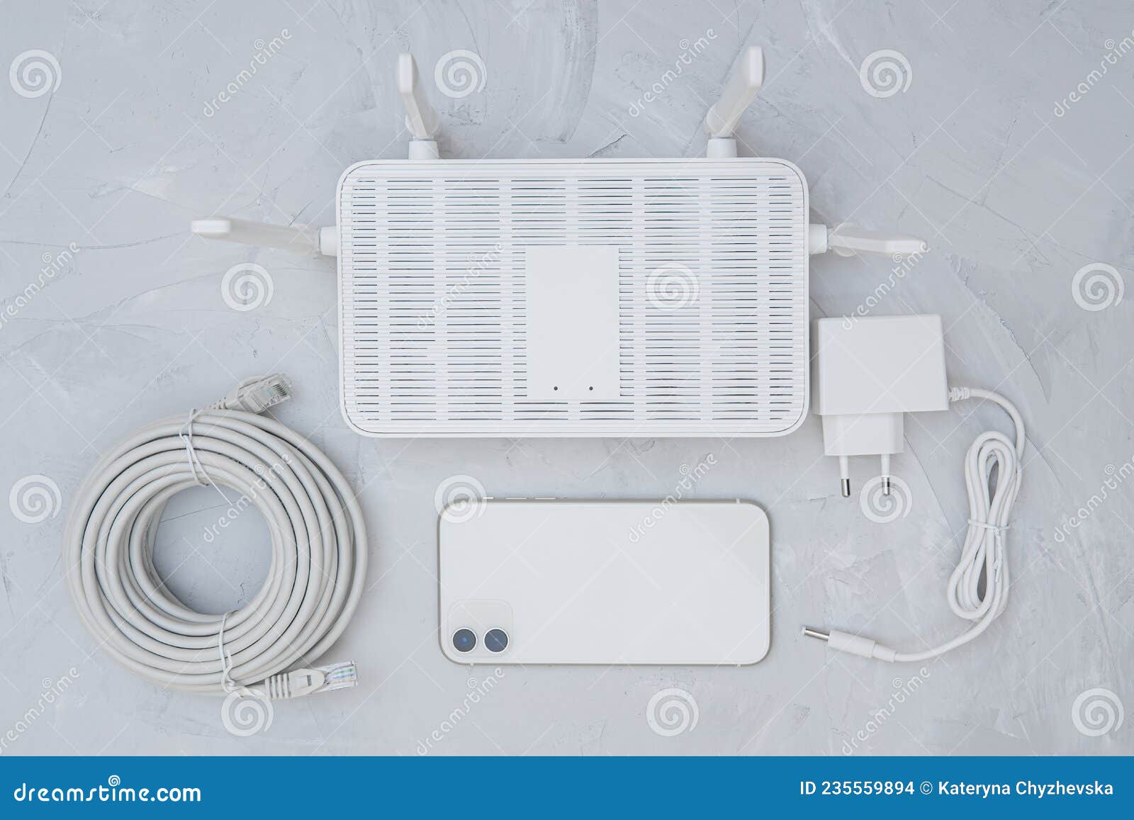 Setting Up a Wireless Network Stock Photo - Image of installation ...