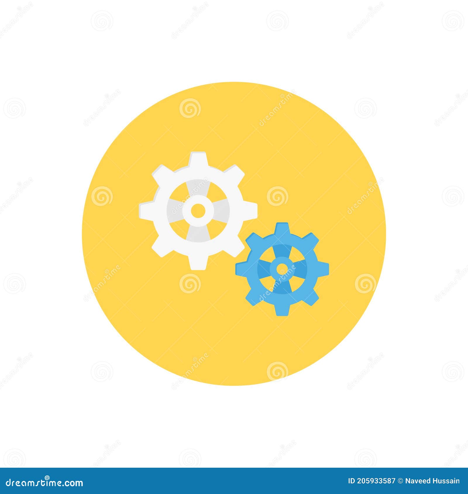 Setting Vector Flat Colour Icon Stock Vector - Illustration of equipment, gear: 205933587