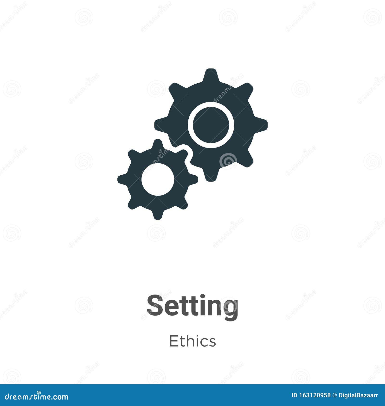 Setting Vector Icon On White Background. Flat Vector Setting Icon ...