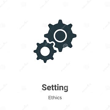Setting Vector Icon on White Background. Flat Vector Setting Icon ...