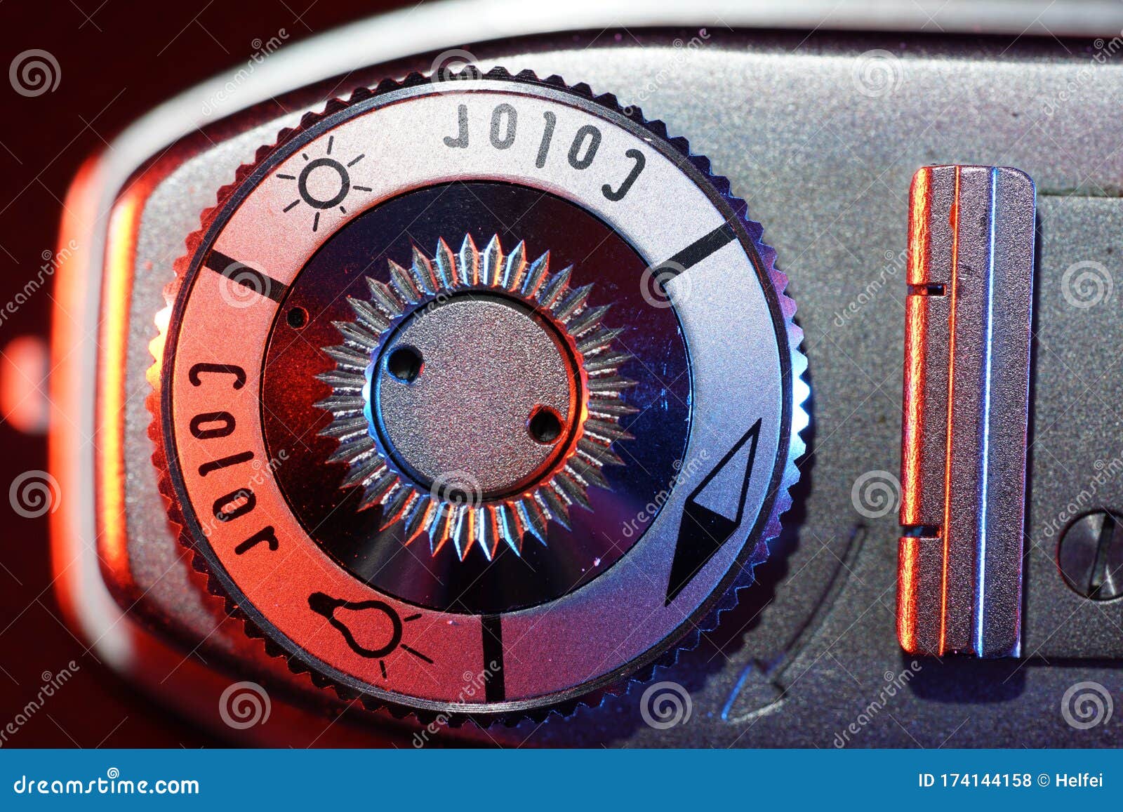 Setting Wheel for ISO and Aperture on an Old Camera Photographed in the ...