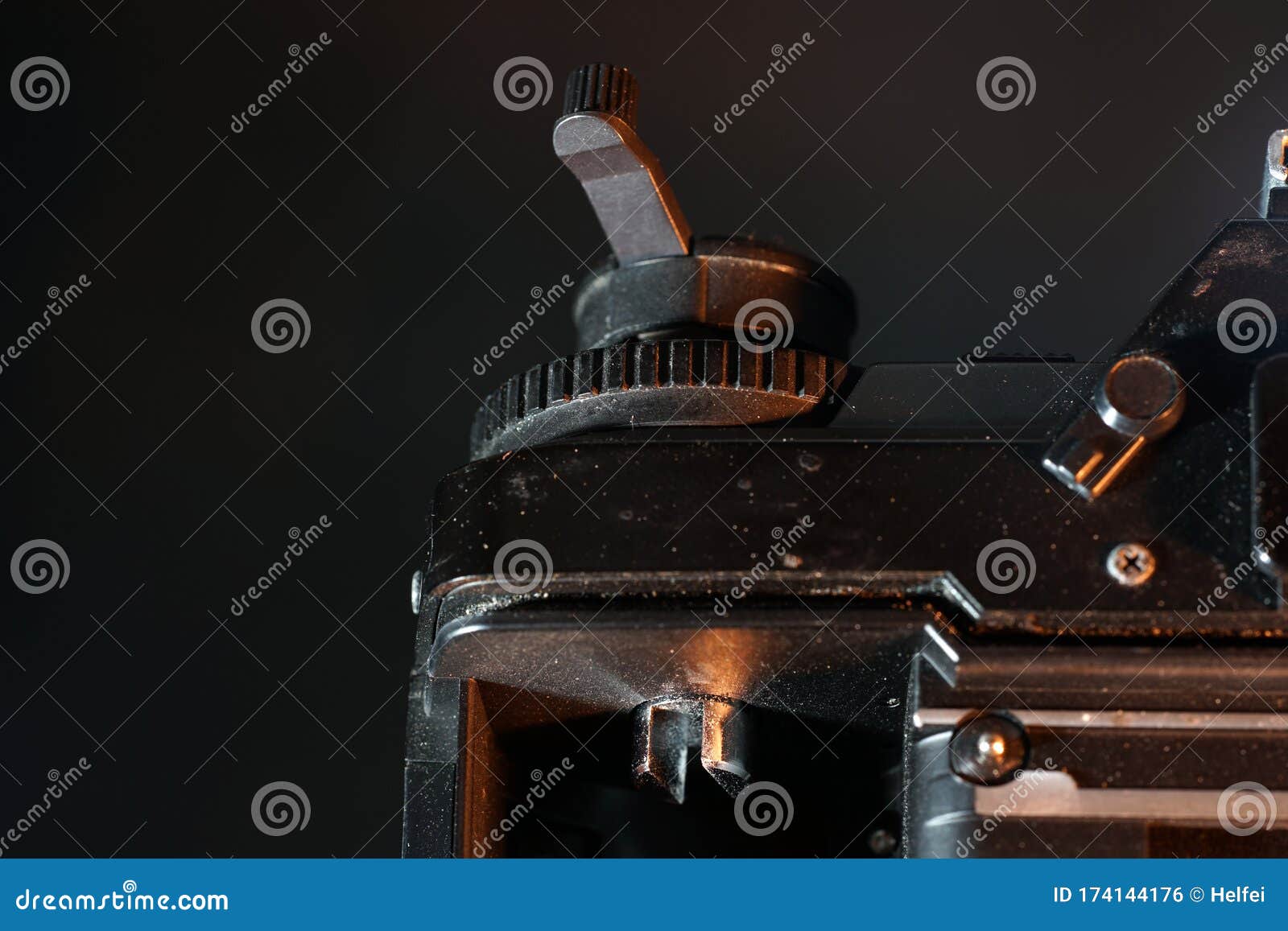 Setting Wheel for ISO and Aperture on an Old Camera Photographed in the ...