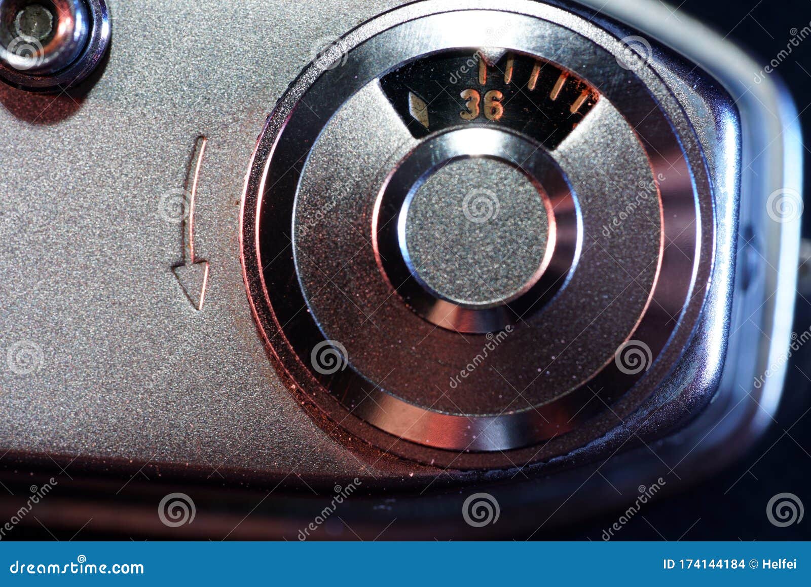 Setting Wheel for ISO and Aperture on an Old Camera Photographed in the ...